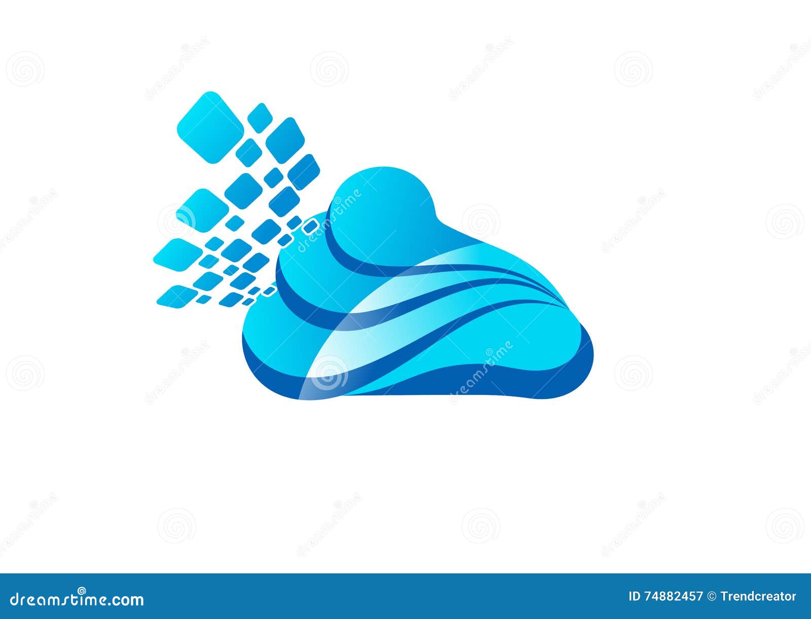 Wolke Logo Design vektor abbildung. Illustration von graphik - 74882457