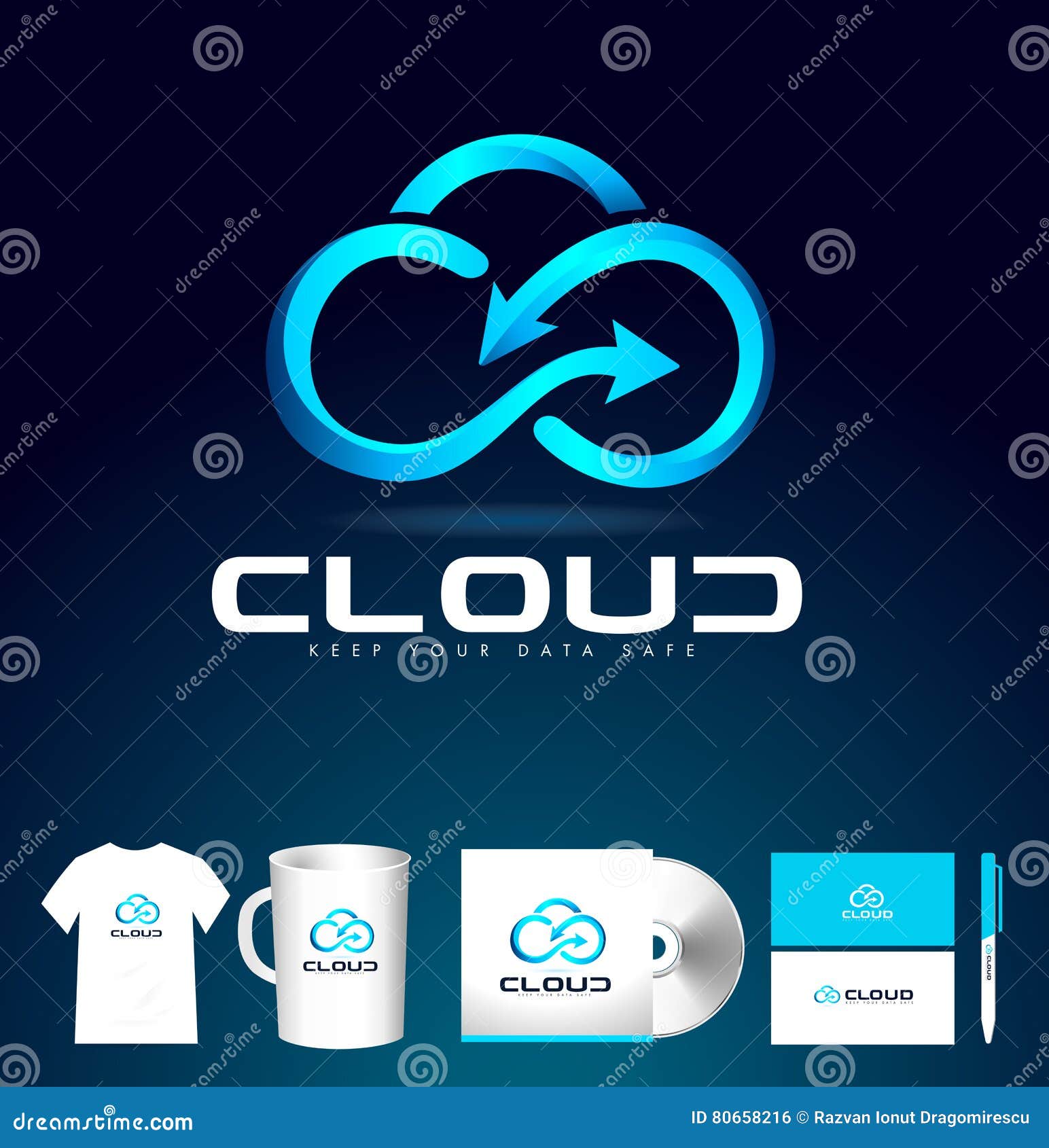 Wolke Logo Design Wolken-Ikonen-Vektor Stock Abbildung - Illustration ...