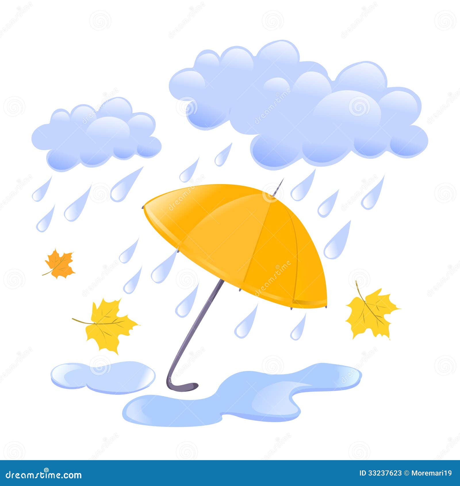 Wolke, Regen Und Regenschirm Vektor Abbildung - Illustration von regen ...