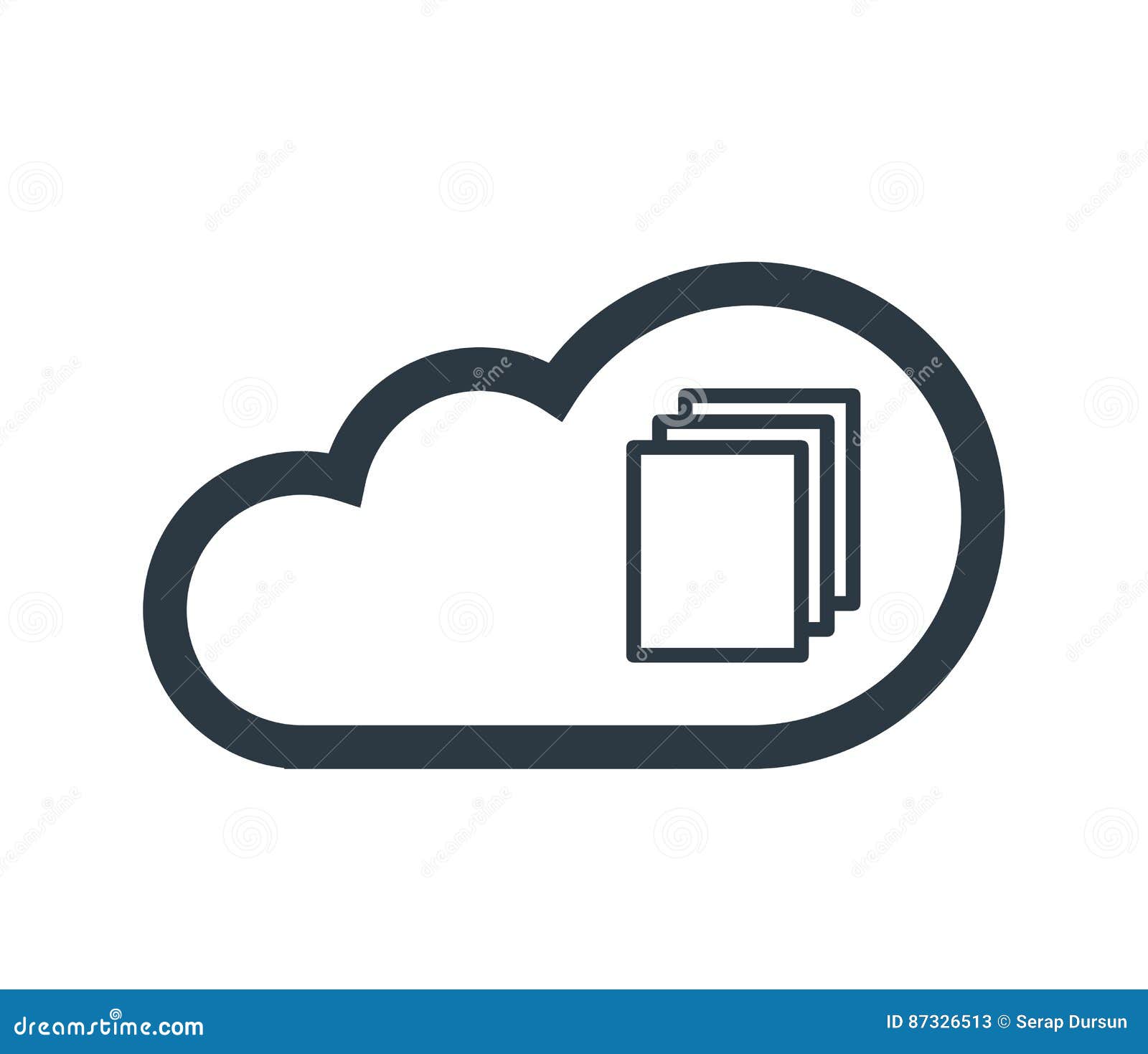 Wolken-Datenverarbeitung Und Dokumente Vektor Abbildung - Illustration ...