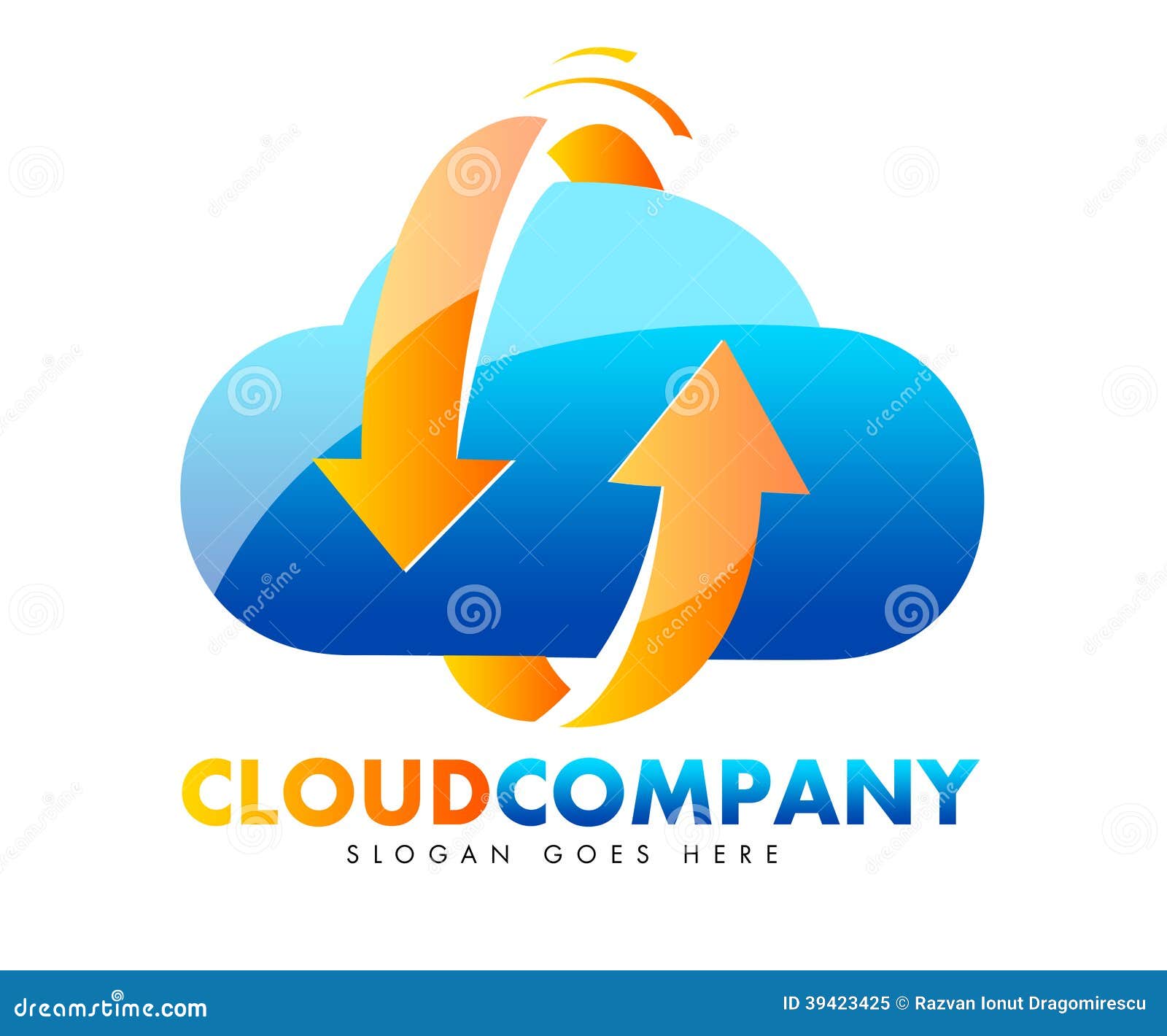 Wolken-Logo stock abbildung. Illustration von zeichen - 39423425