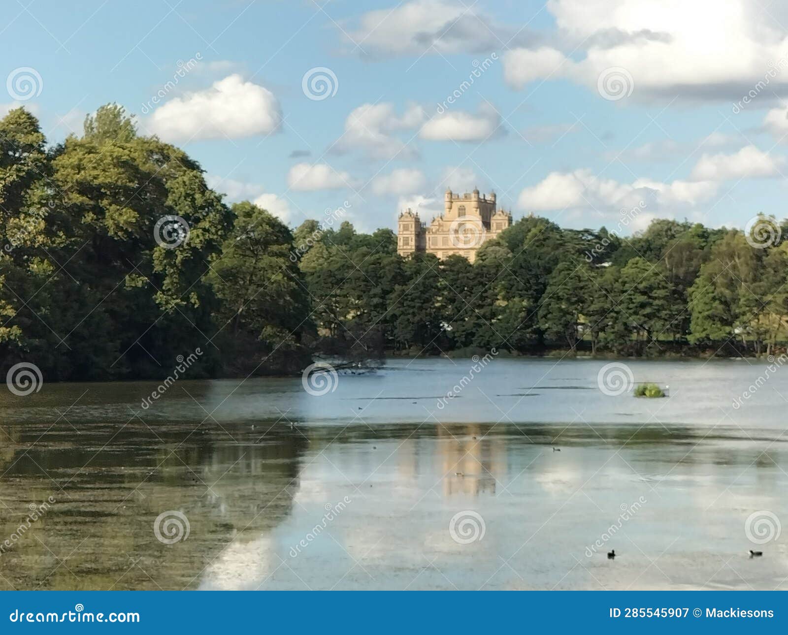 Wollaton Hall Park Lake Nottingham Stock Image - Image of wollaton ...