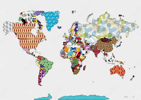 Amazing world map stock illustration. Illustration of sillar - 171901295