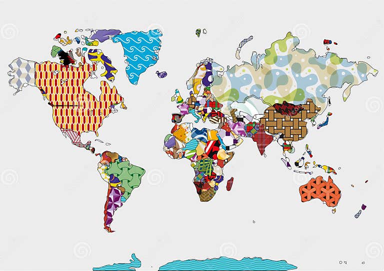 Amazing world map stock illustration. Illustration of sillar - 171901295