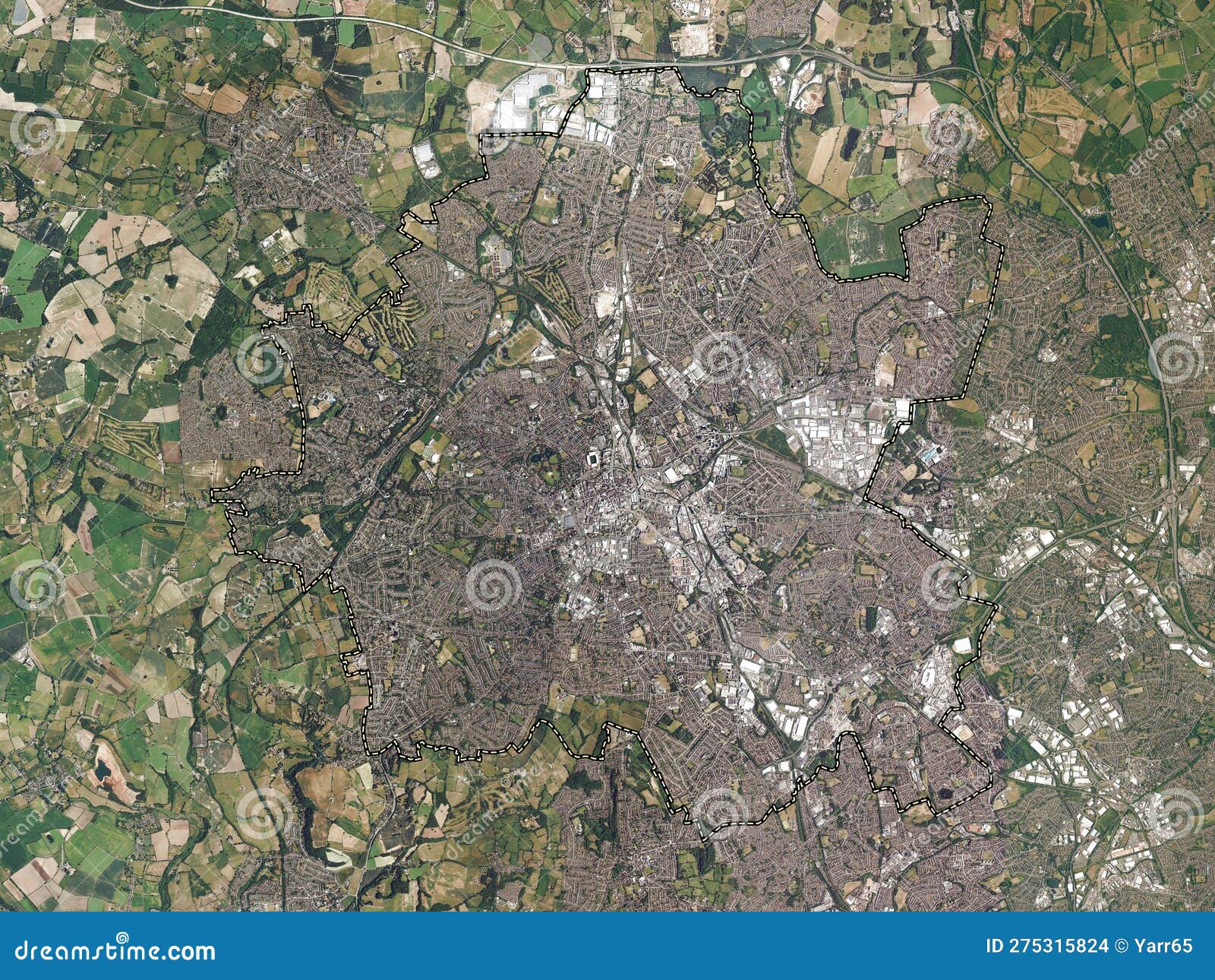Wolverhampton, England - Great Britain. High-res Satellite. No L Stock ...