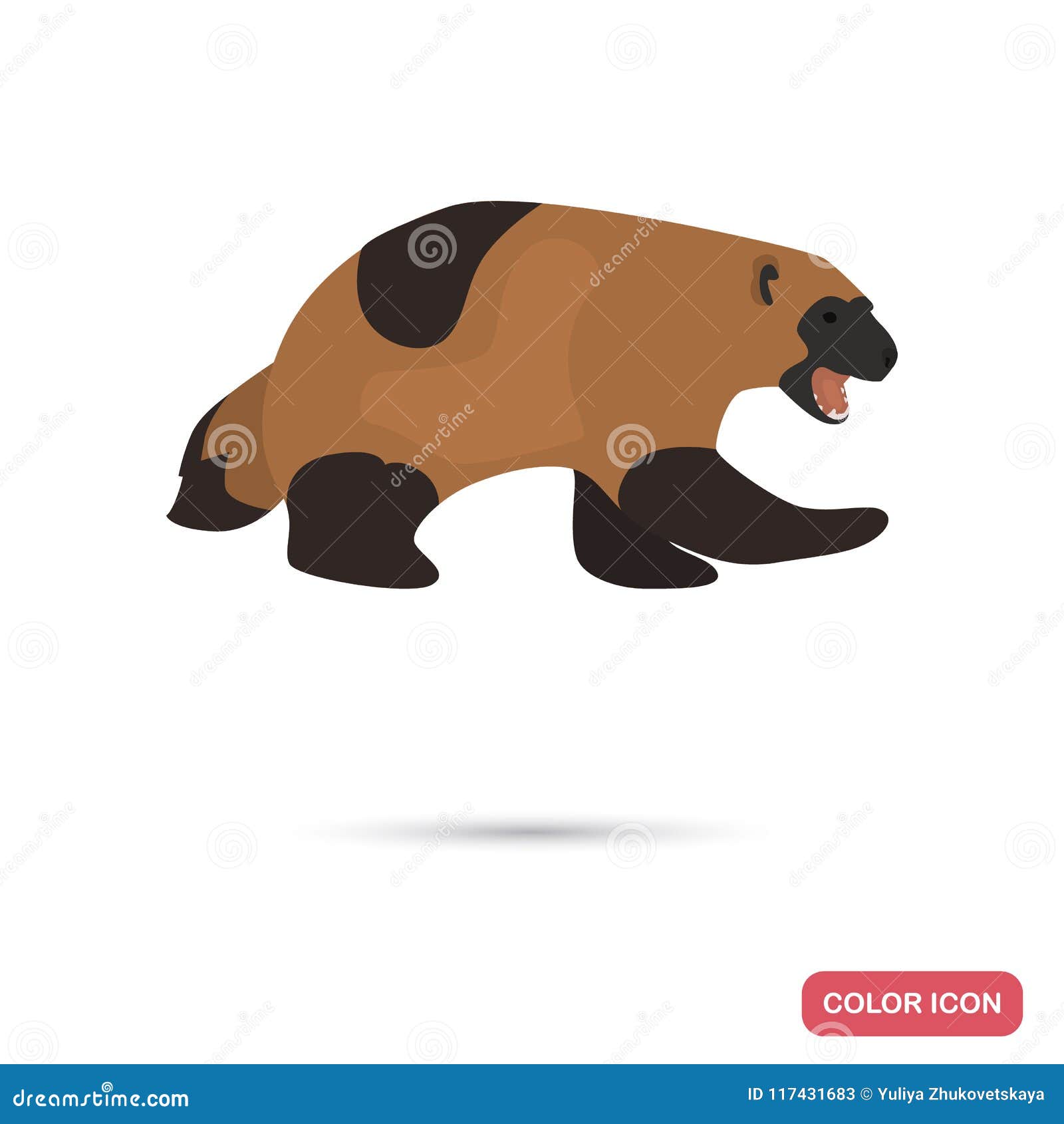 Wolverine. Flat Cartoon Vector Illustration | CartoonDealer.com #67090601