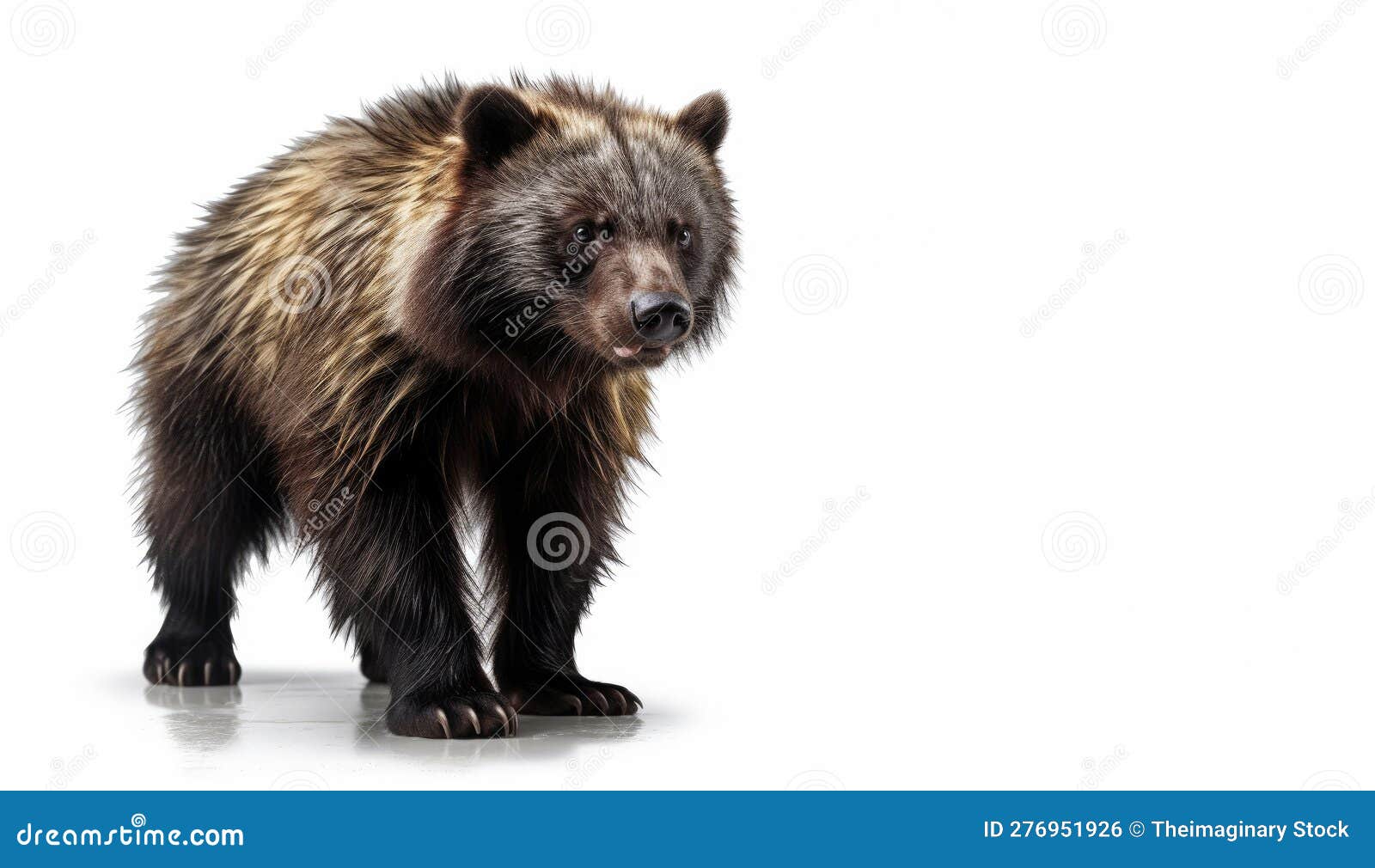 Wolverine On Isolated White Background Generative AI Stock Photography ...