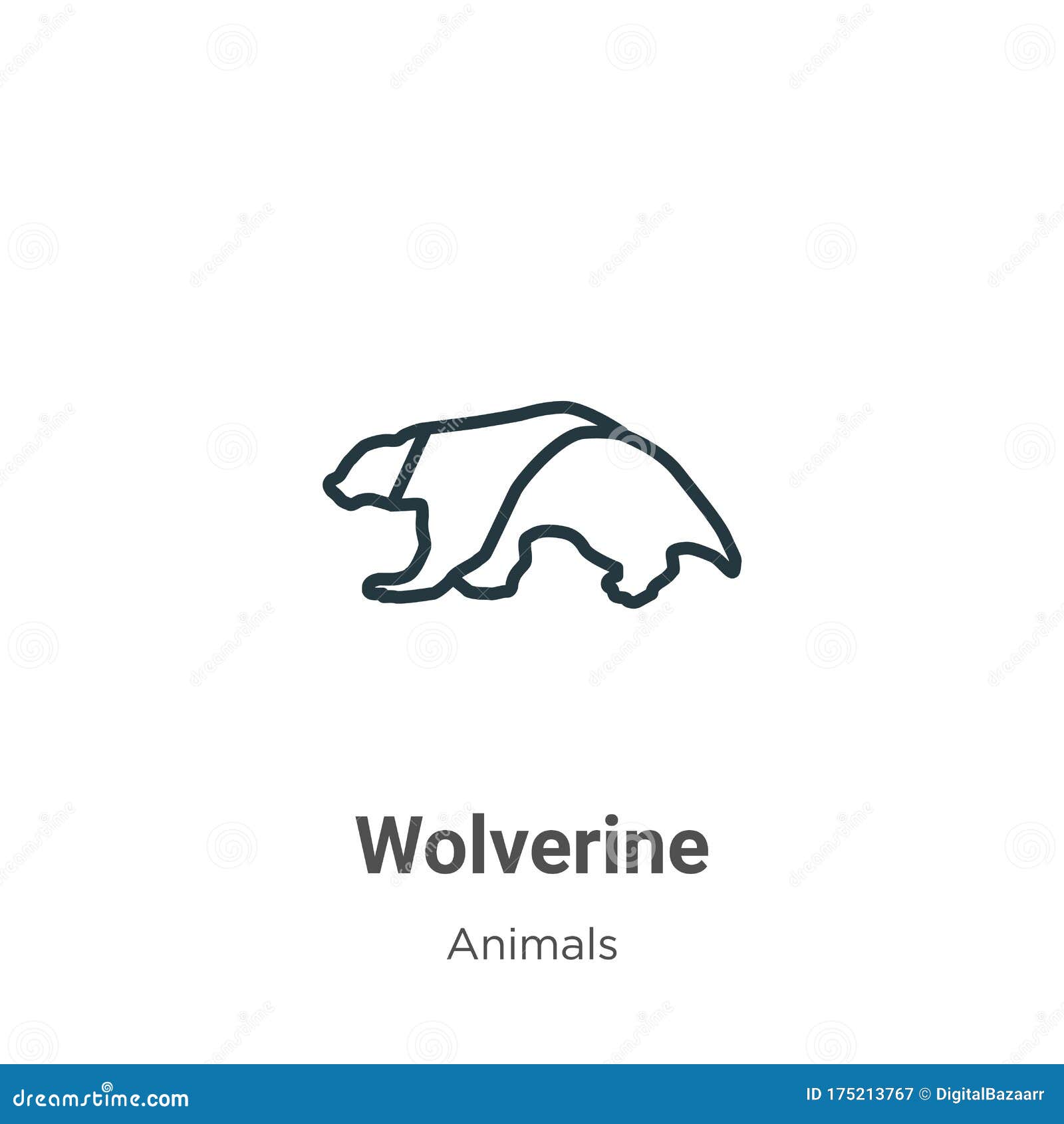 Wolverine. Flat Cartoon Vector Illustration | CartoonDealer.com #67090601