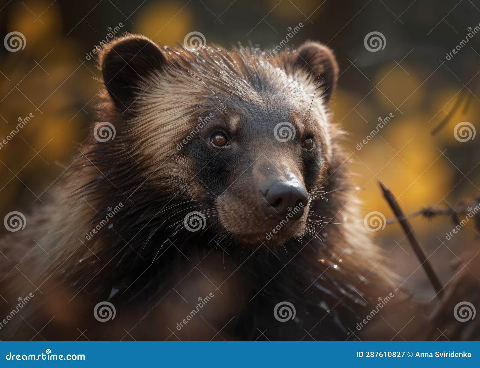 Wolverine Portrait Created with Generative AI Technology Stock Image ...