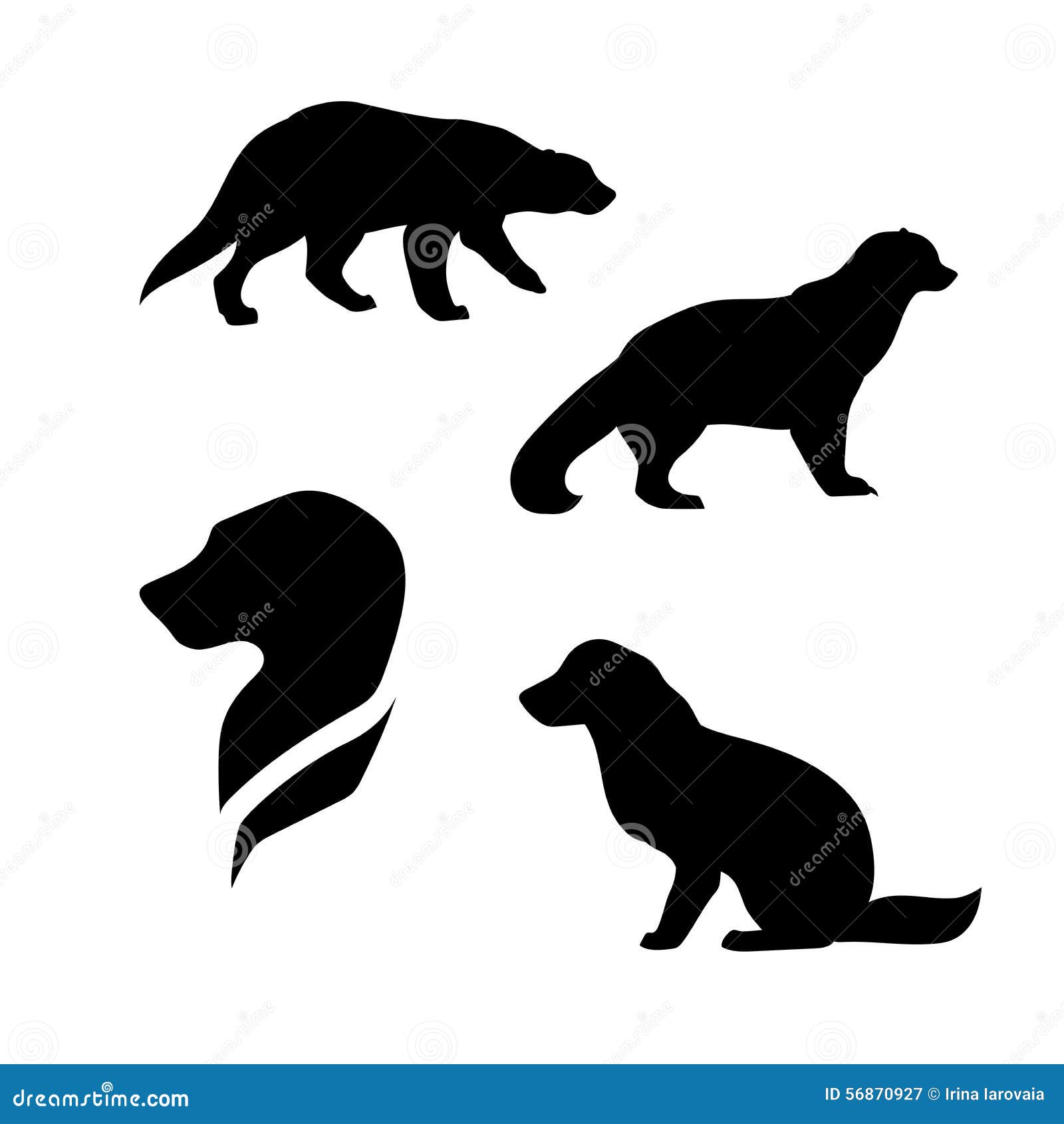 Wolverine Vector Silhouettes | CartoonDealer.com #56870927