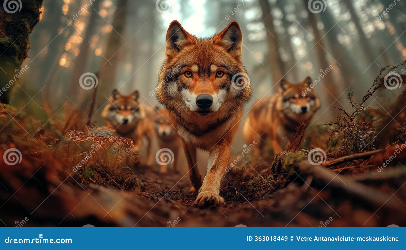 Wolves at Dawn stock image. Image of exploration, peace - 363018449
