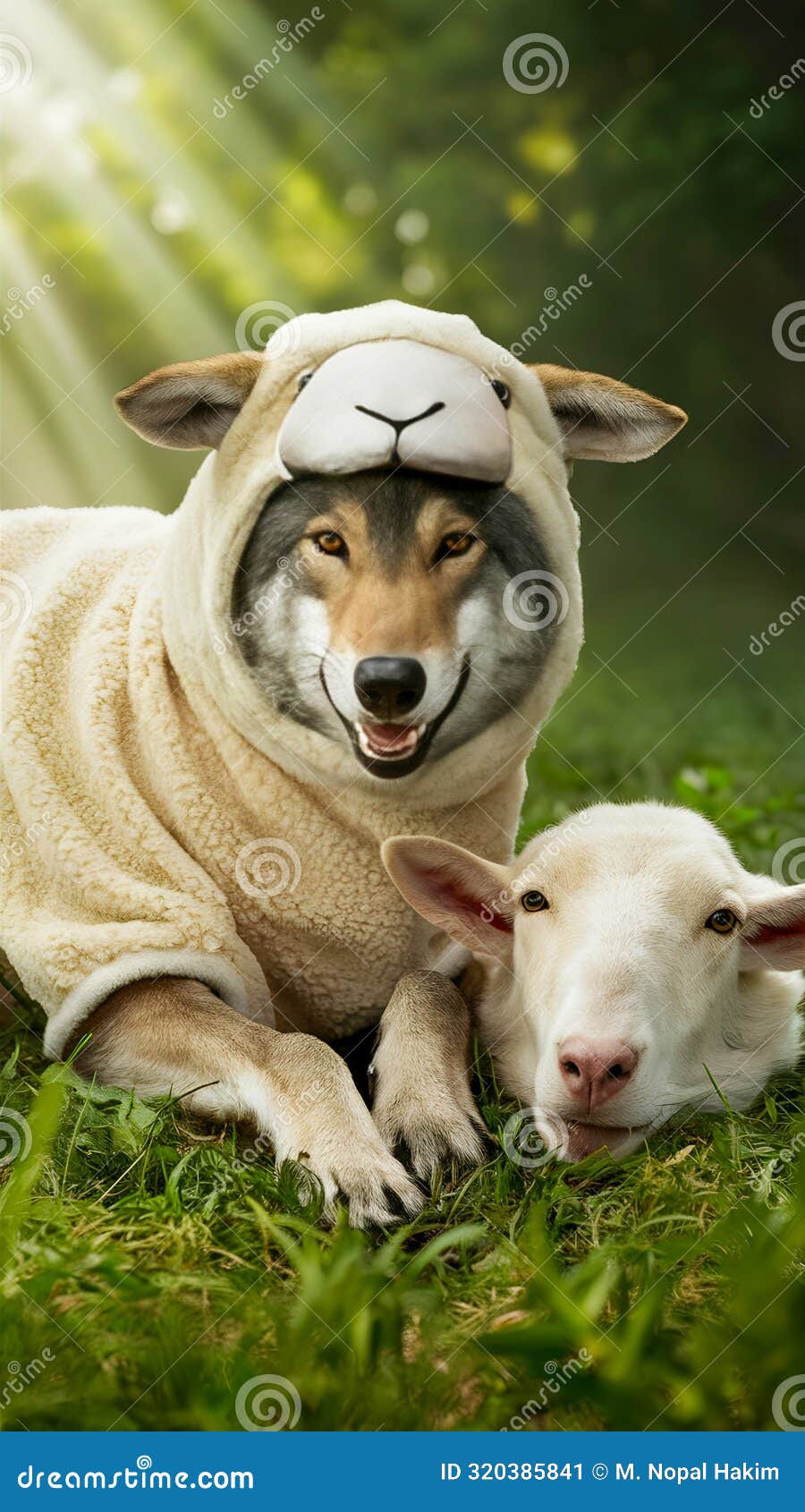 Wolves disguised as sheep stock illustration. Illustration of bovine ...