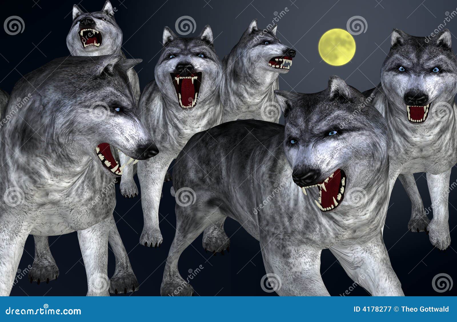 Menacing Full Moon Peers Through Tattered Storm Clouds , Fantasy ...