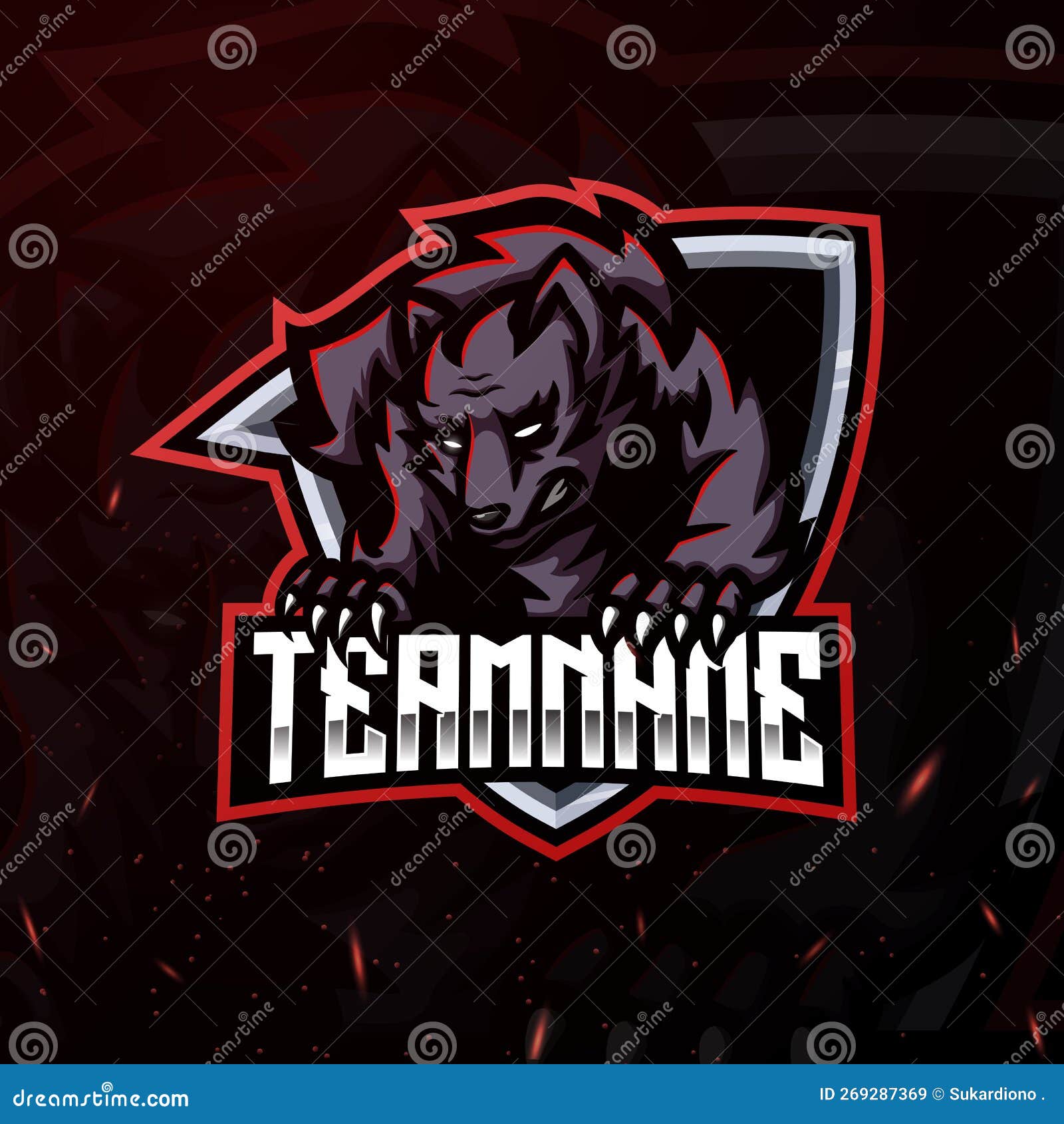 Wolves Mascot Sport Logo Design Stock Vector - Illustration of wildlife ...