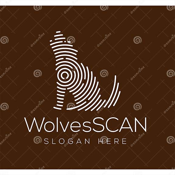 Wolves Scan Technology Logo Vector Element. Animal Technology Logo Template Stock Vector ...
