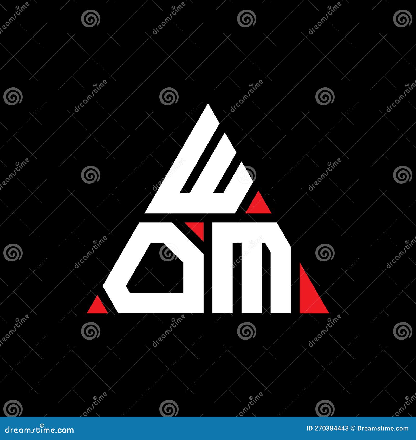 WOM Triangle Letter Logo Design with Triangle Shape. WOM Triangle Logo ...