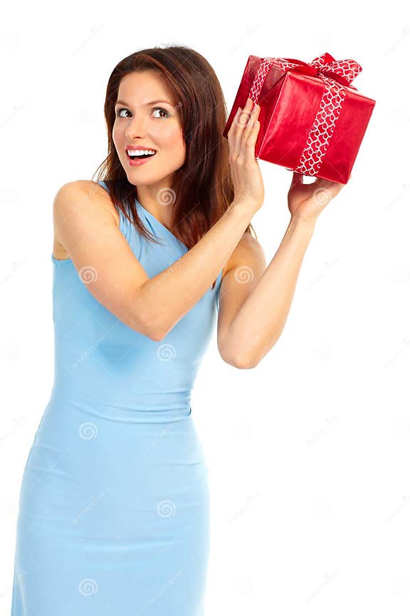 Woman stock image. Image of lady, excited, gift, beautiful - 11508737