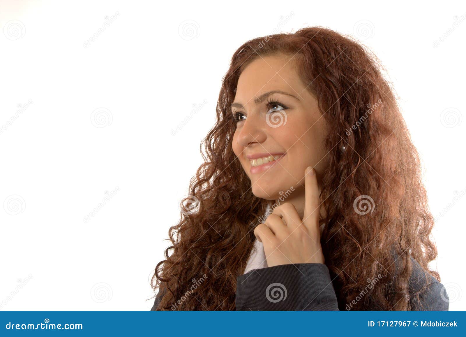 Woman stock image. Image of thinking, woman, think, cheerful - 17127967