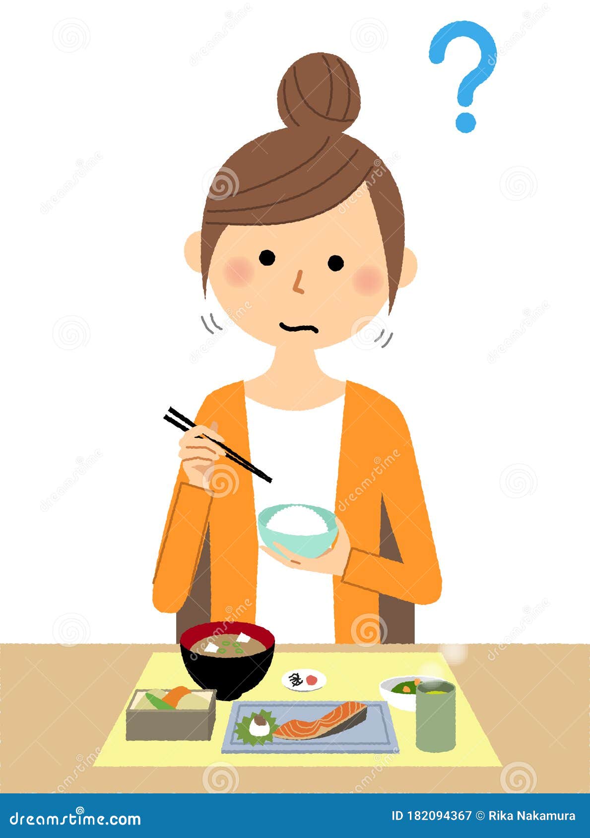 Young Woman with Taste Disorders Stock Vector - Illustration of ...