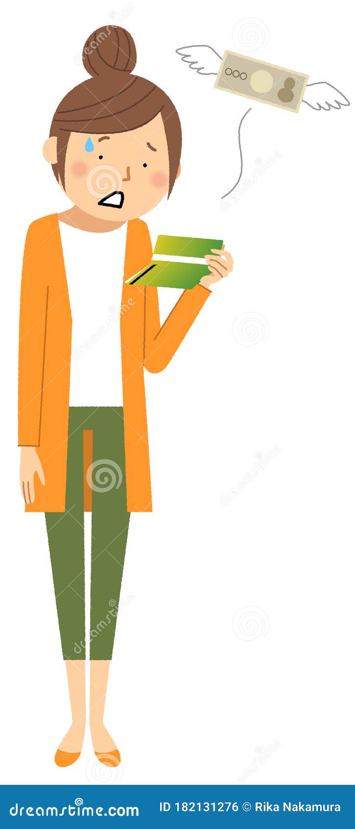 Stunned Woman Shocked With Unexpected News Vector Illustration