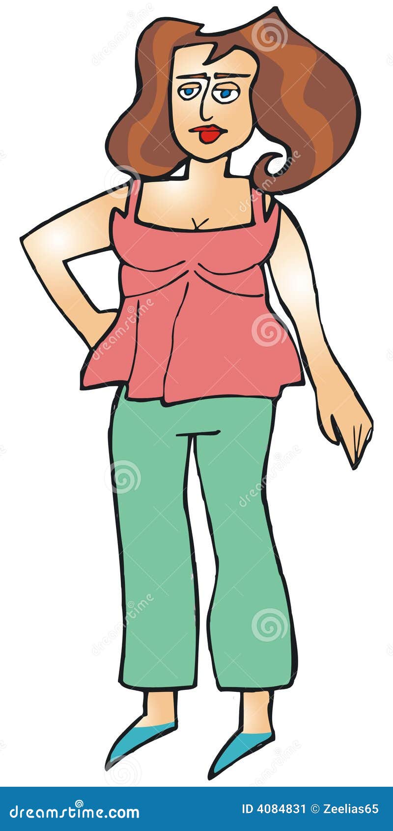 Woman stock vector. Illustration of smock, nervous, beautiful - 4084831