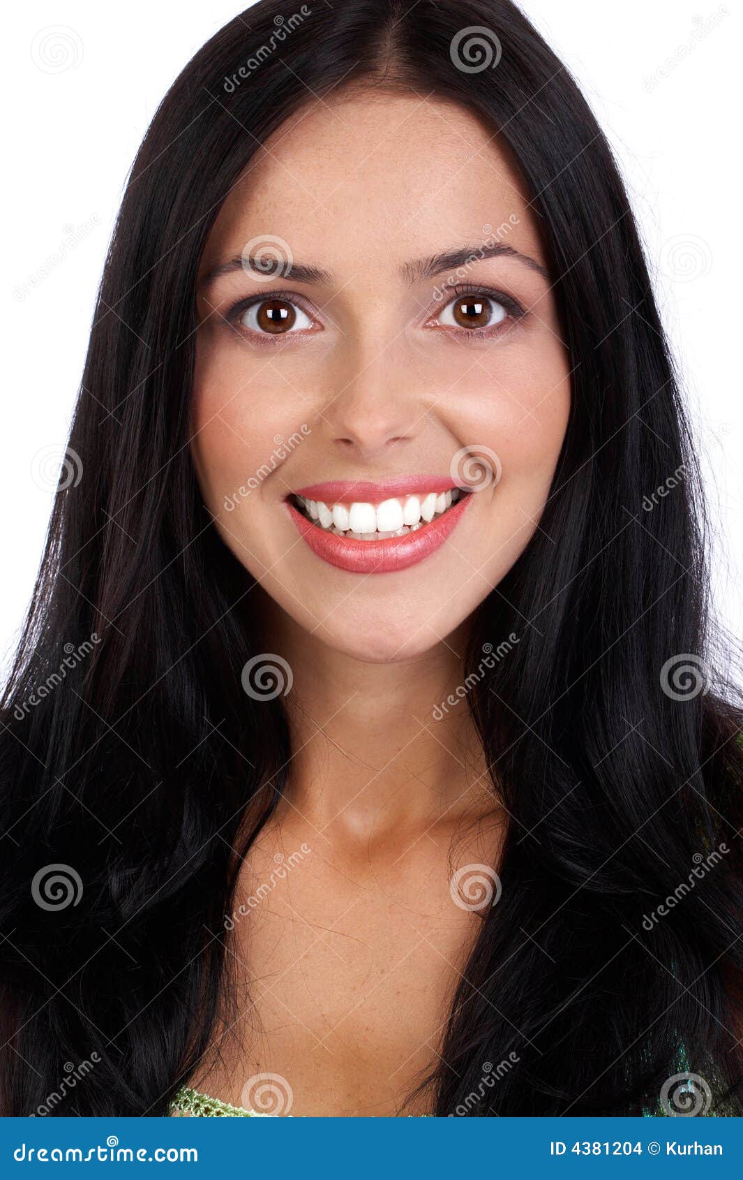 Woman stock photo. Image of beautiful, laughing, lips - 4381204