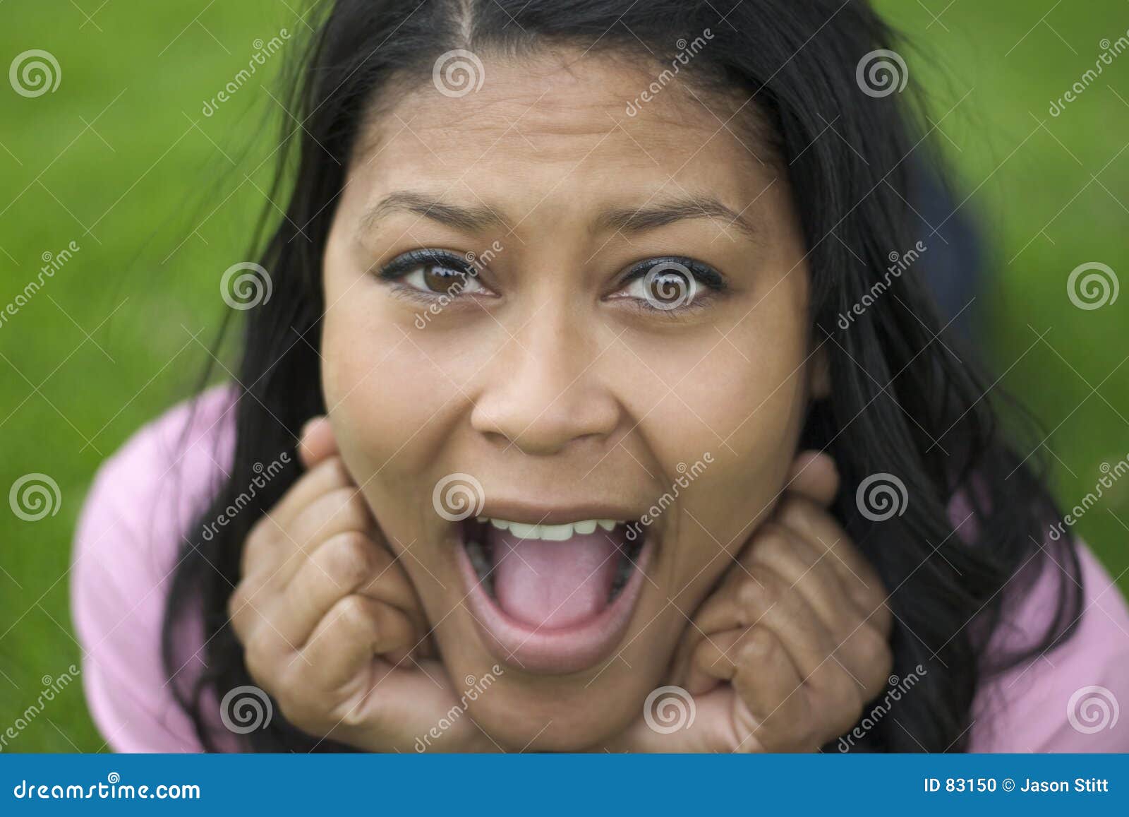 Woman stock photo. Image of black, beautiful, scared, scream - 83150