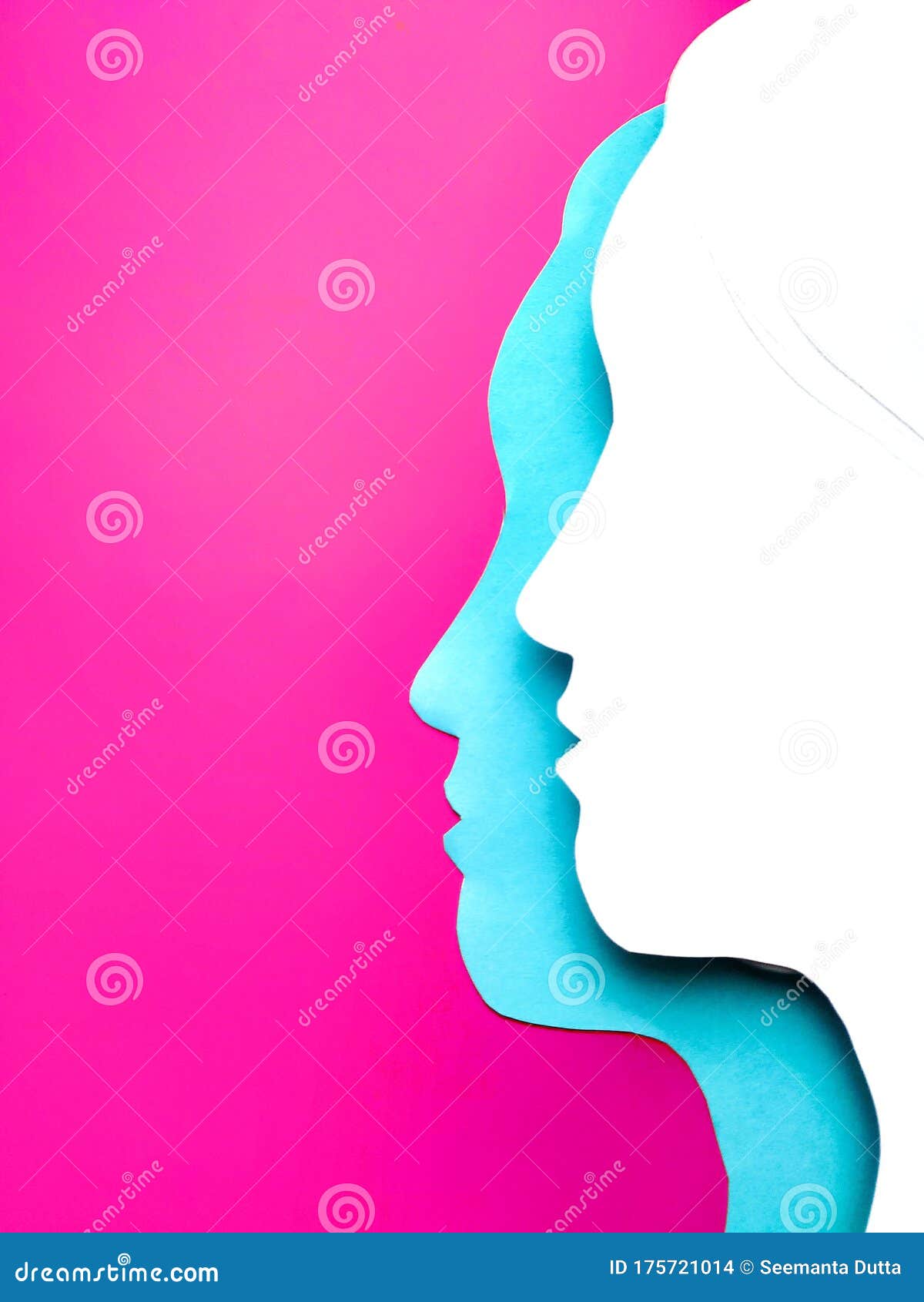 Woman Abstract, Lady Structure in Pink Background Stock Illustration ...
