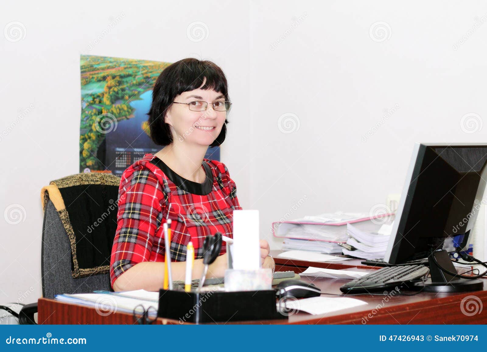 Woman accountant stock image. Image of table, paperwork - 47426943