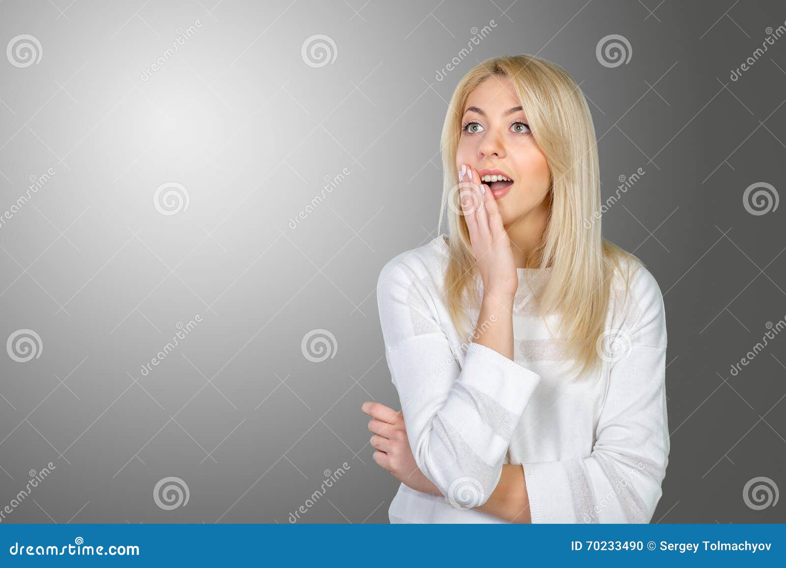 Woman Acting Surprised and Confused Stock Photo - Image of hurt, blonde ...