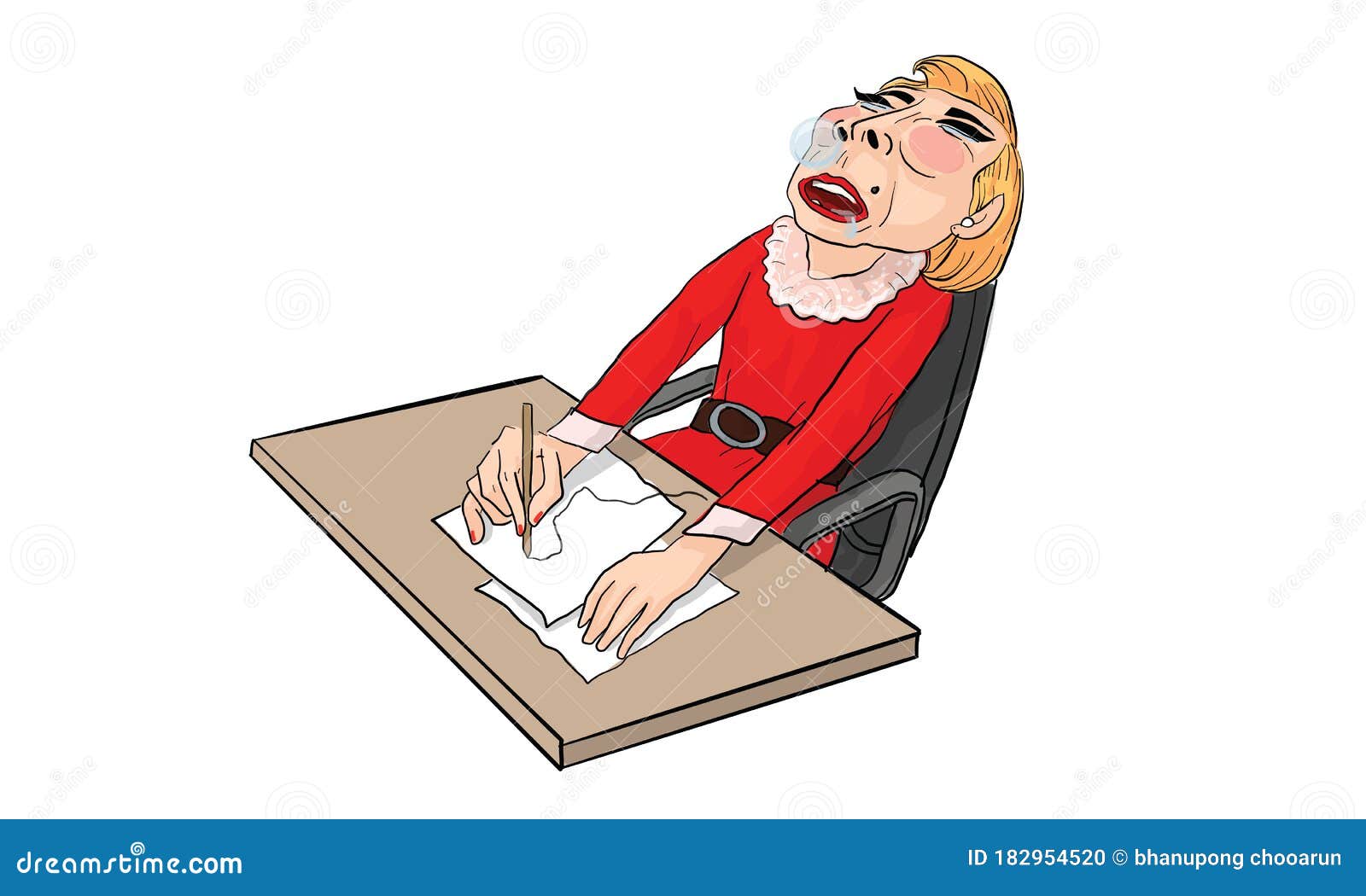 Woman Action Drawing, Doodle Drawing Vector Stock Vector - Illustration ...