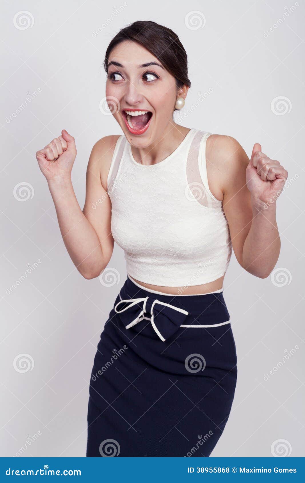 Woman with Active Expressions Stock Photo - Image of perfect ...