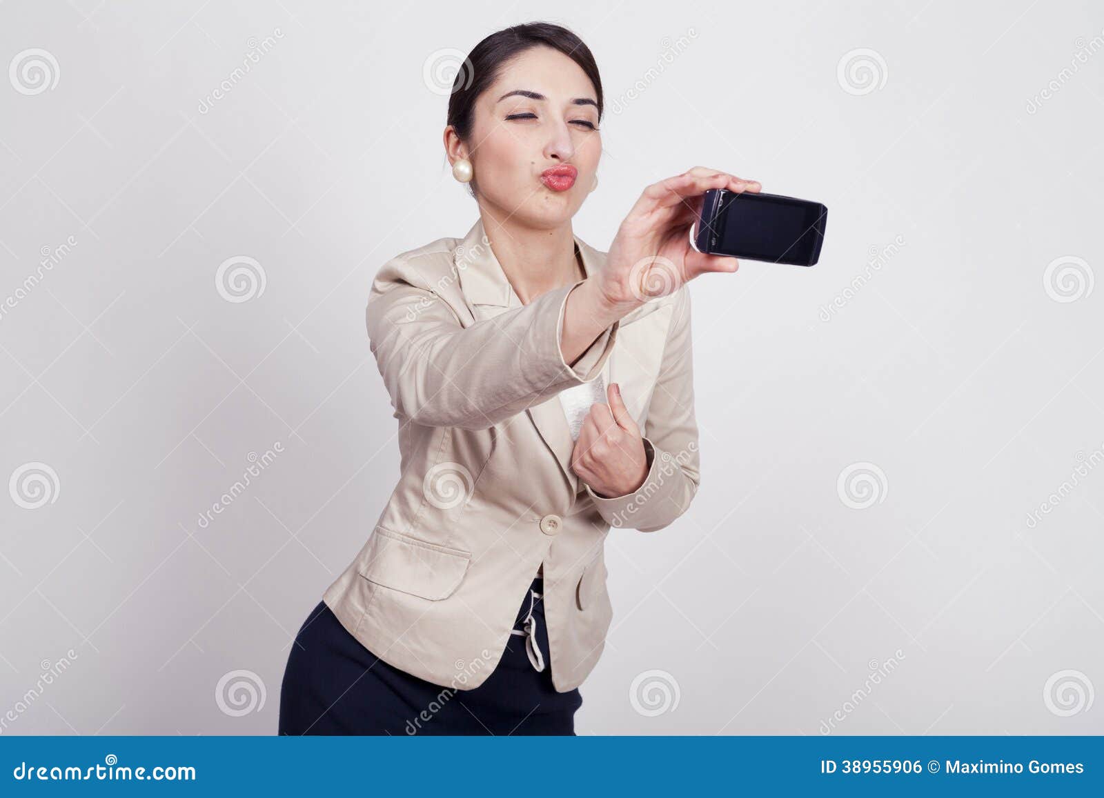 Woman with Active Expressions Stock Photo - Image of person, hand: 38955906