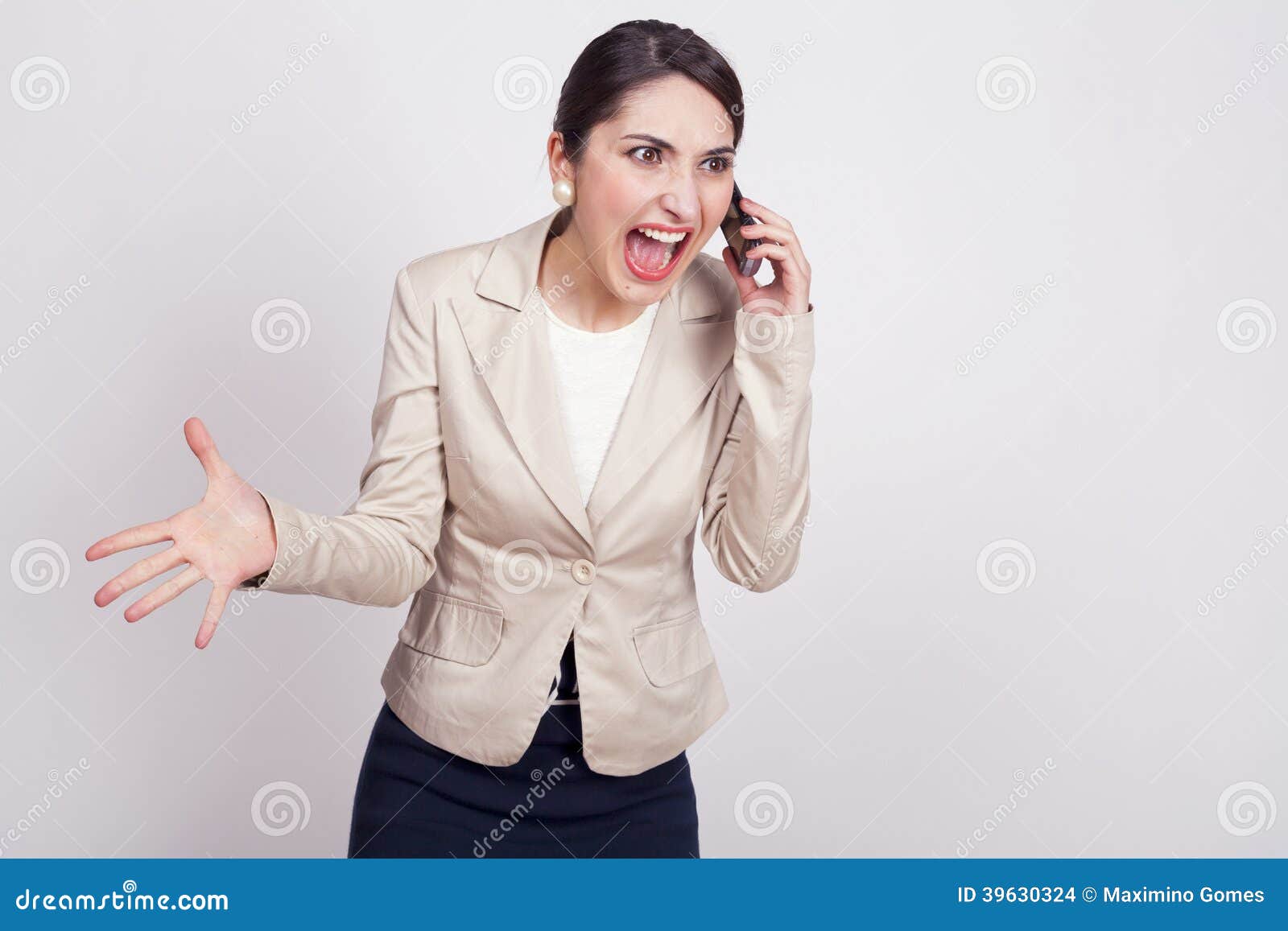 Woman with Active Expressions Stock Photo - Image of caucasian, happy ...