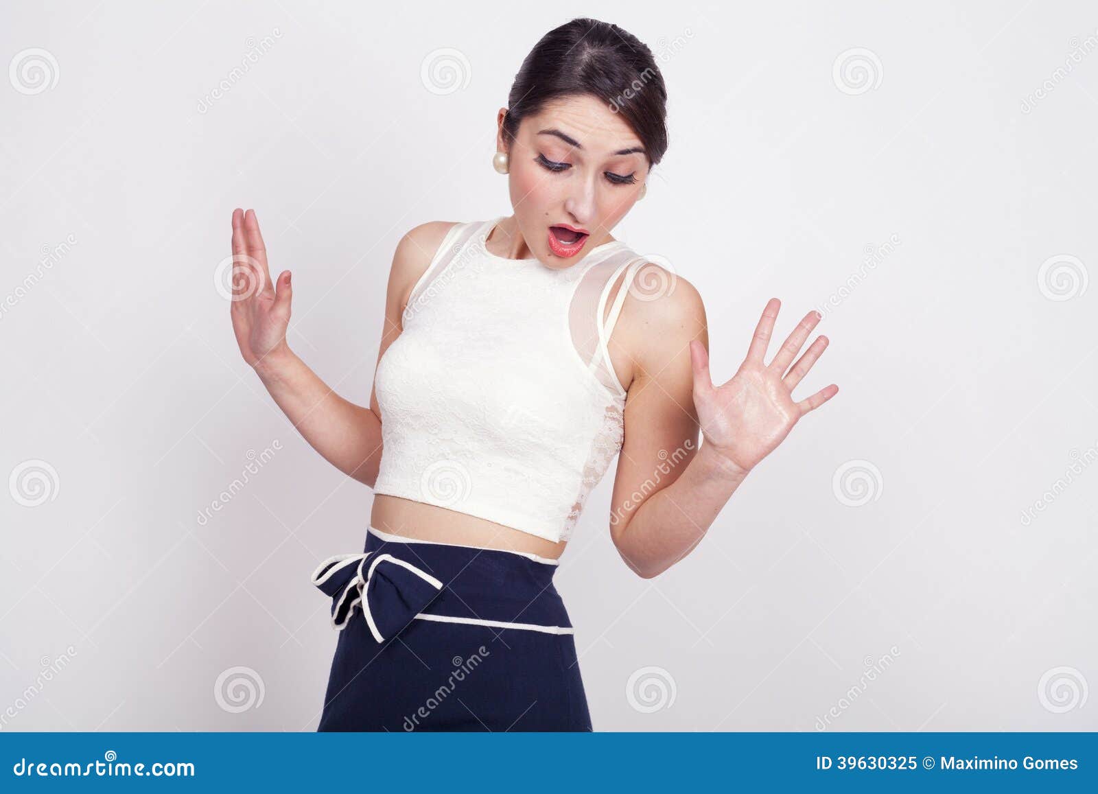 Woman with Active Expressions Stock Image - Image of confident ...