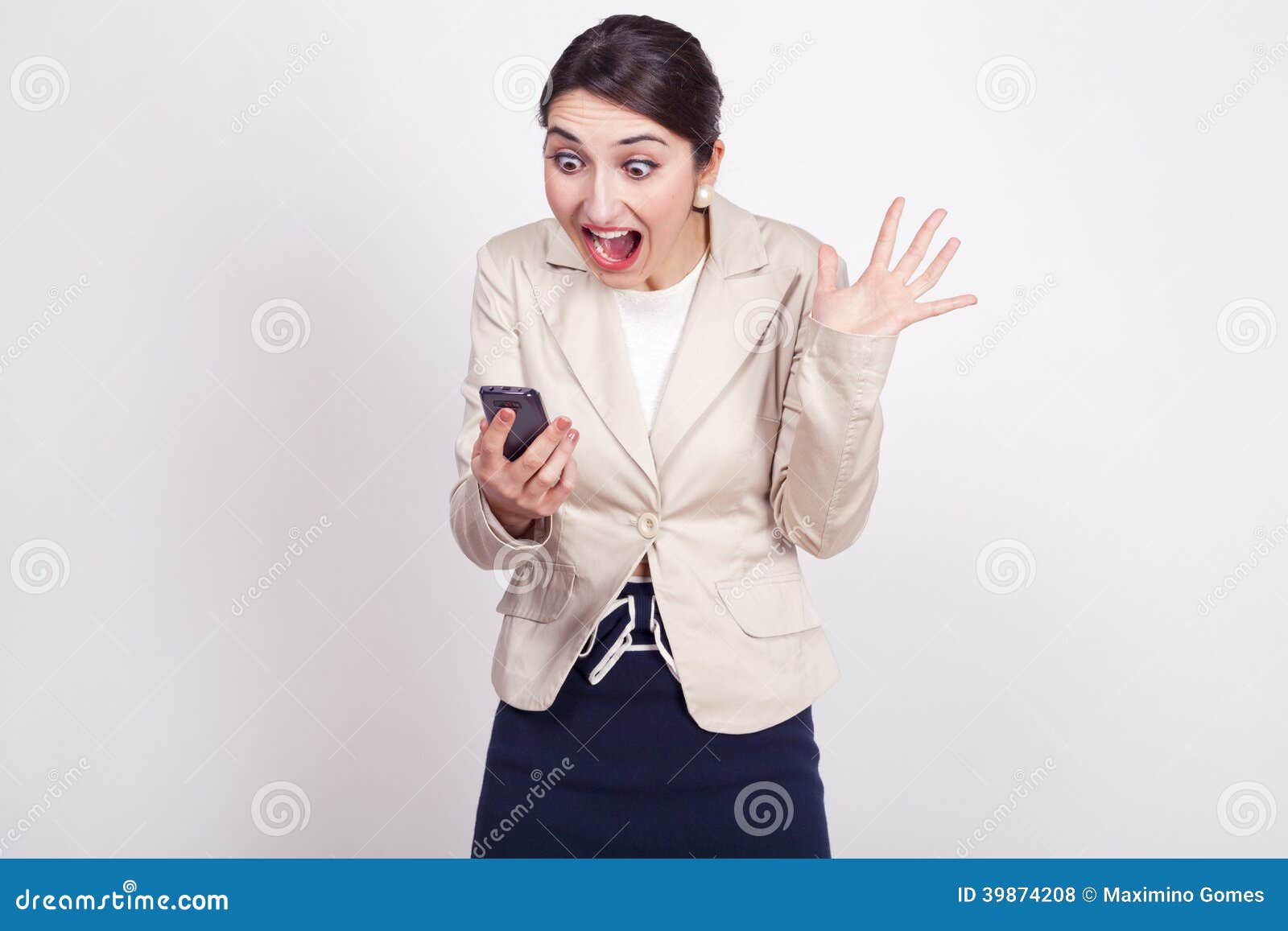 Woman with Active Expressions Stock Photo - Image of executive, happy ...