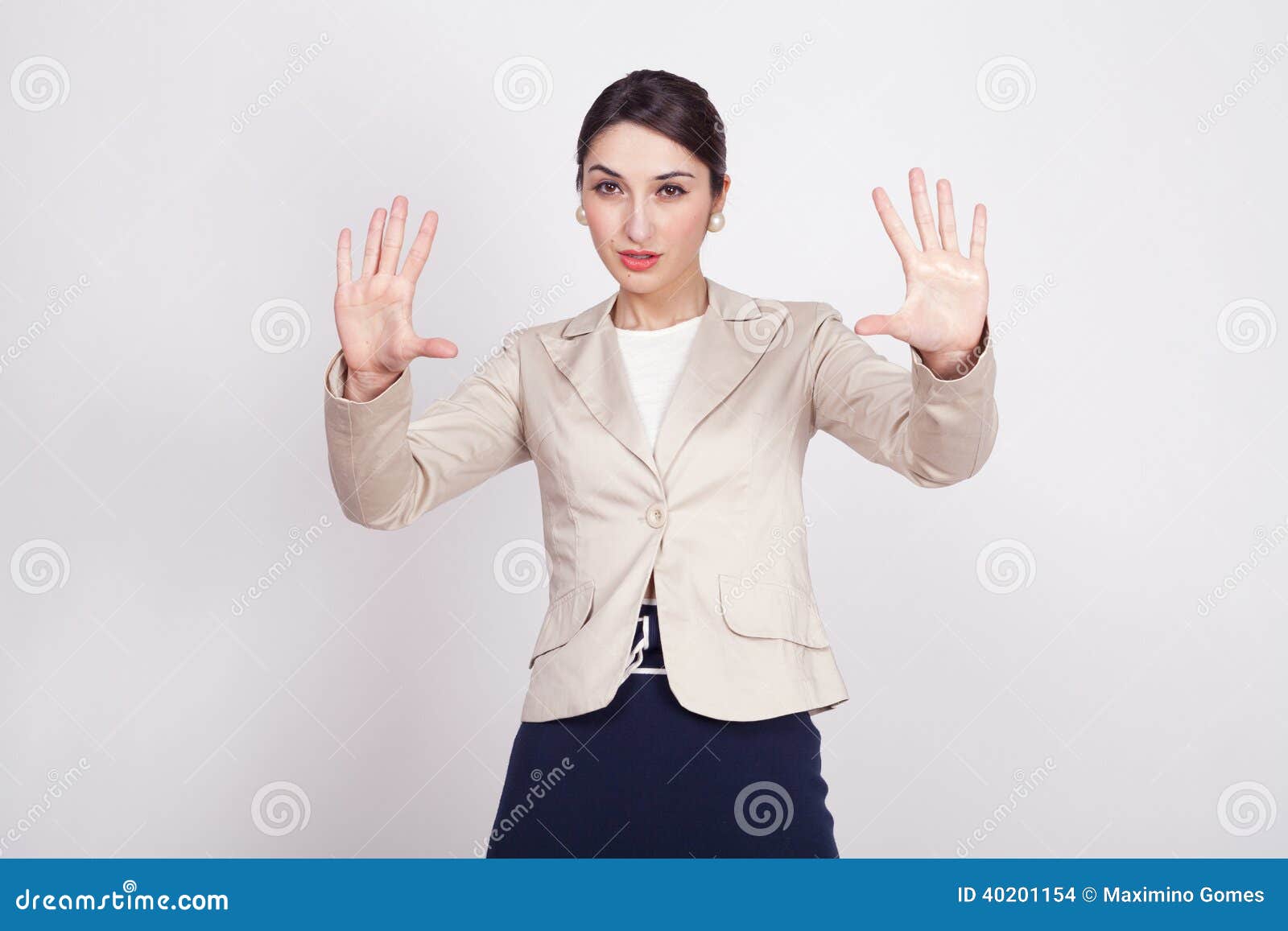 Woman with Active Expressions Stock Photo - Image of girl, looking ...