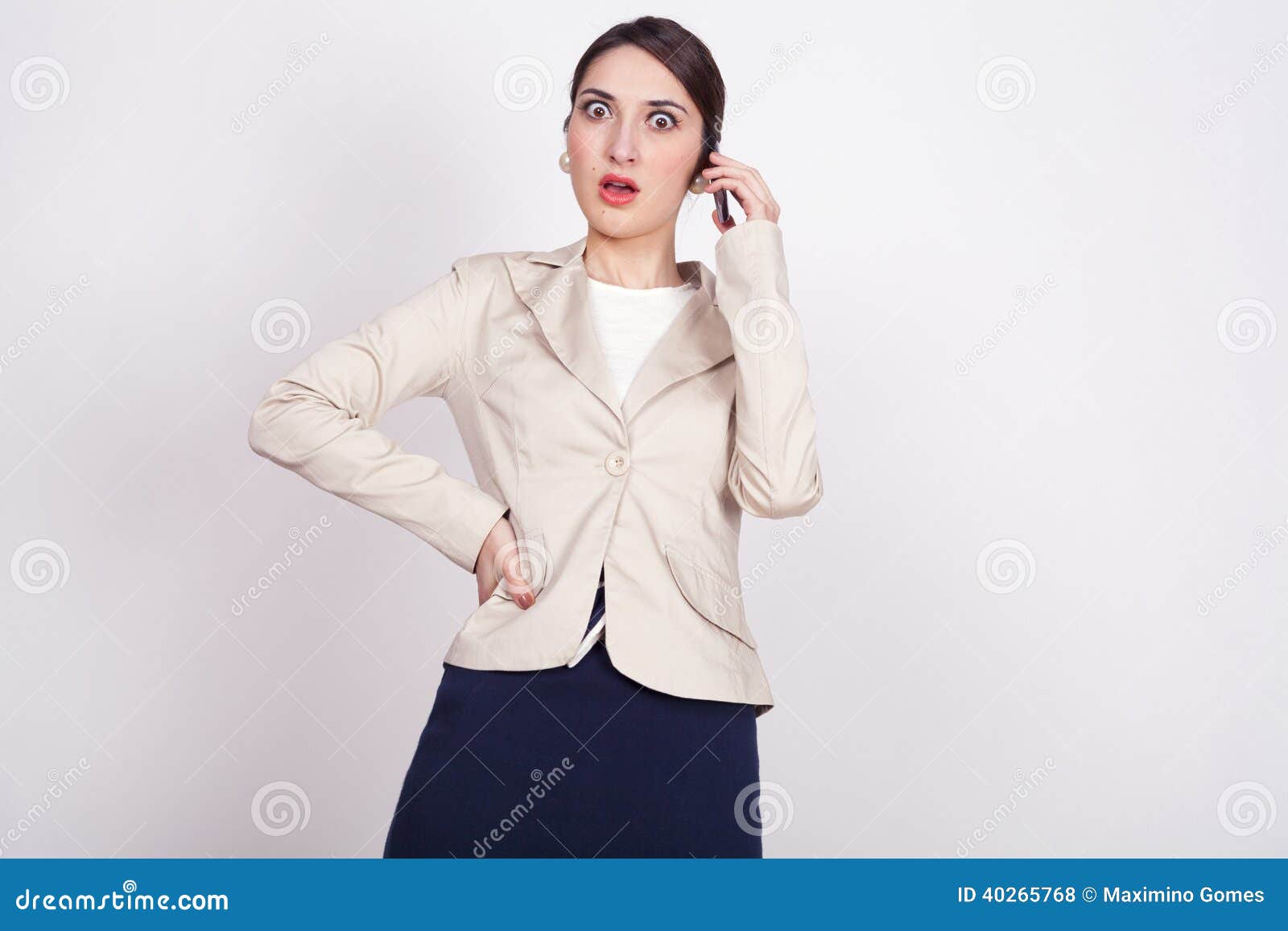 Woman with Active Expressions Stock Photo - Image of cheerful ...