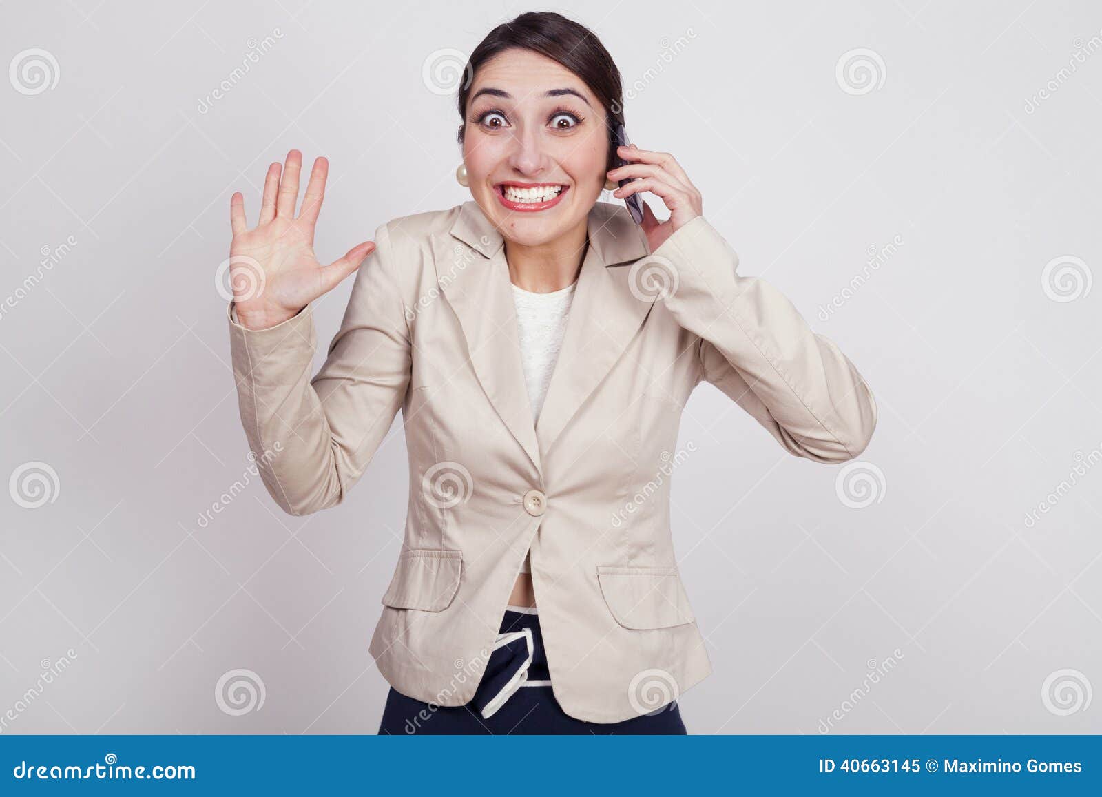 Woman with Active Expressions Stock Image - Image of expressions ...