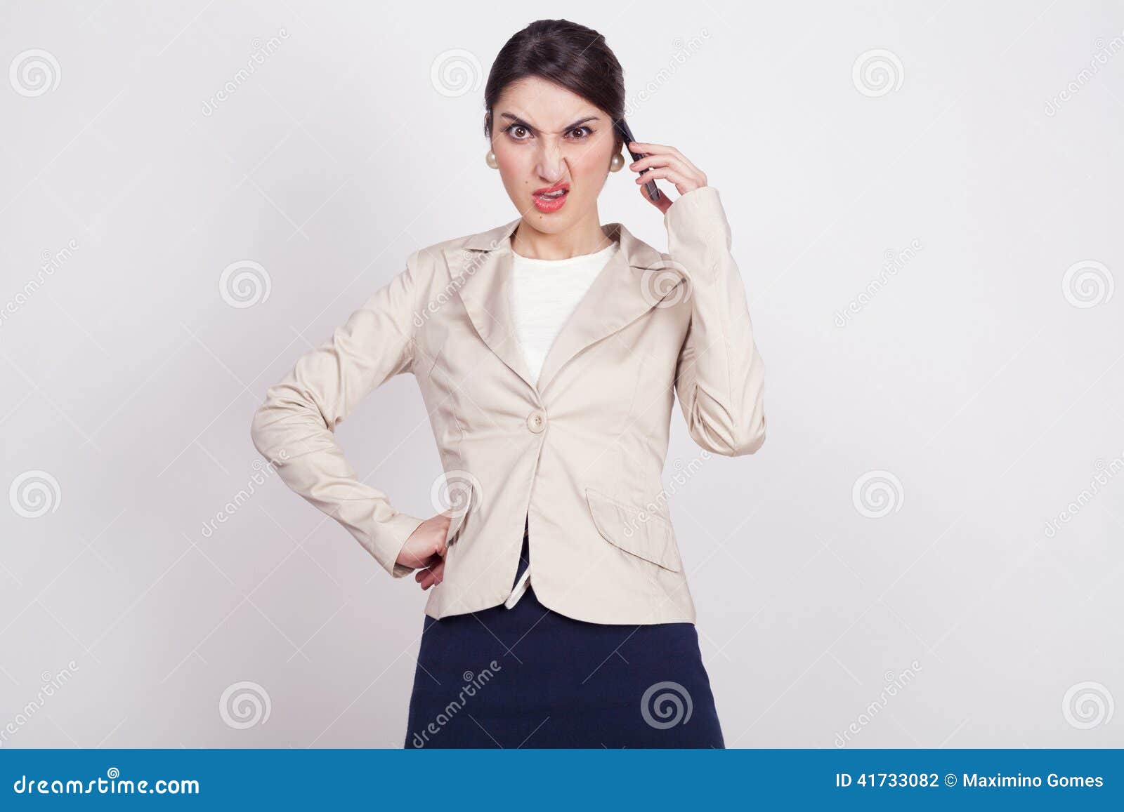 Woman with Active Expressions Stock Photo - Image of active, person ...