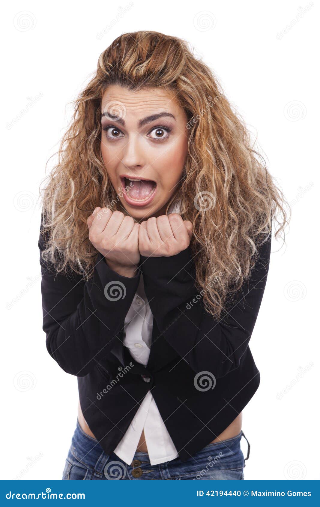 Woman with Active Expressions Stock Photo - Image of beautiful ...