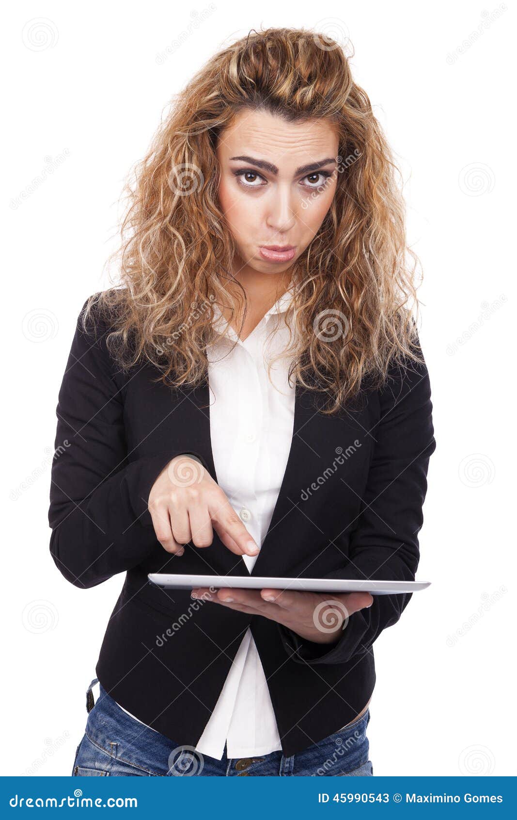 Woman with Active Expressions Stock Image - Image of caucasian ...