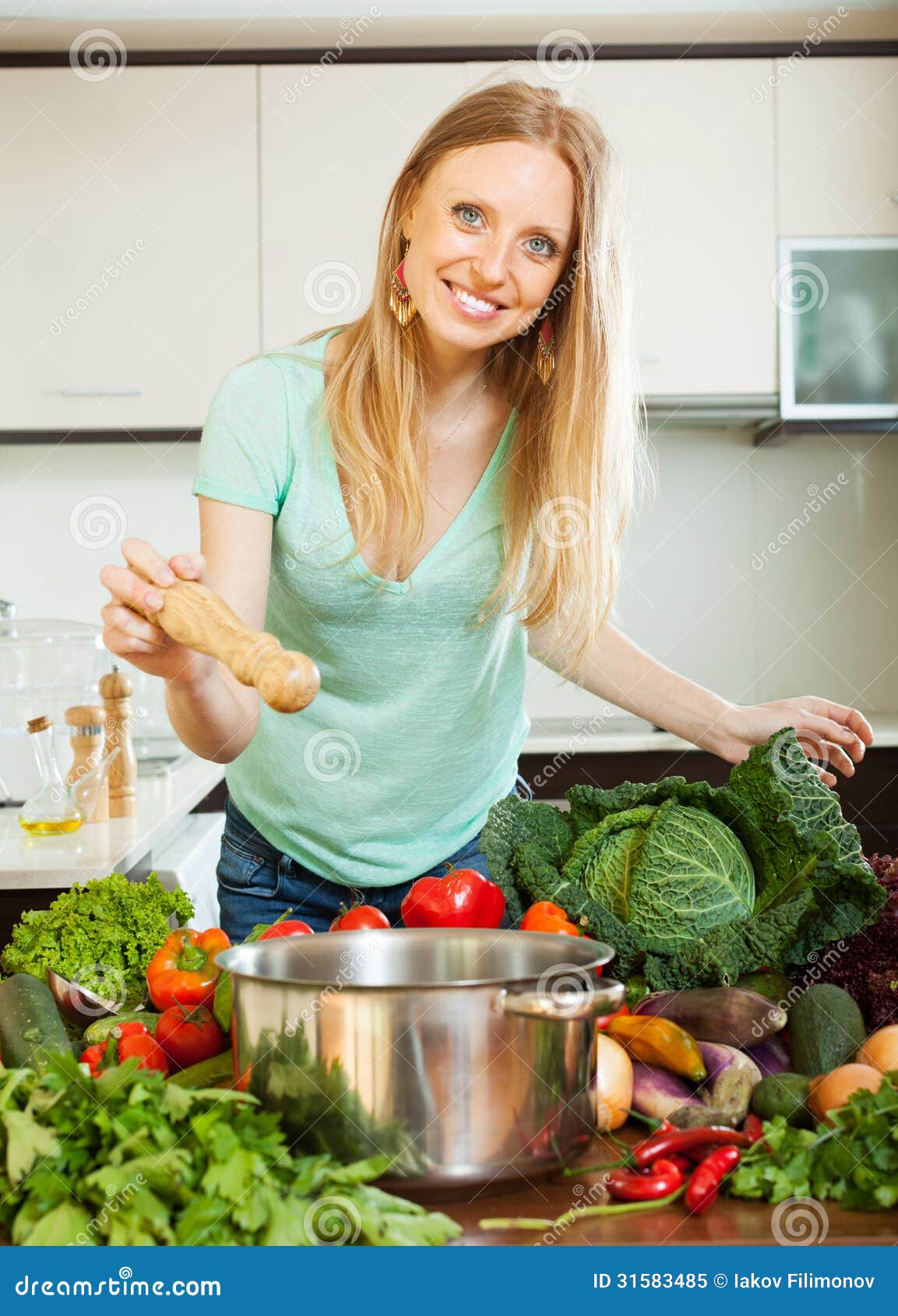 Woman Adding Spices or Salt To the Pot Stock Image - Image of housewife ...