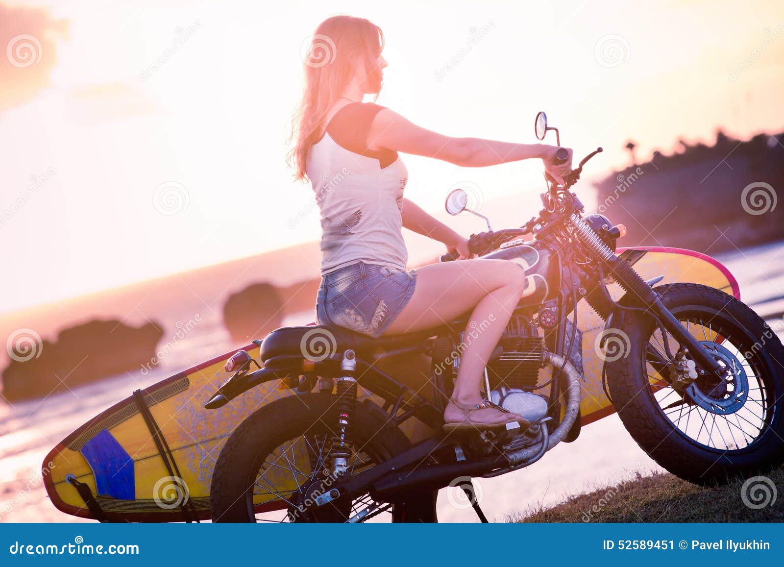 Woman Adventure on Motorcycle Stock Image - Image of lifestyle, bike ...