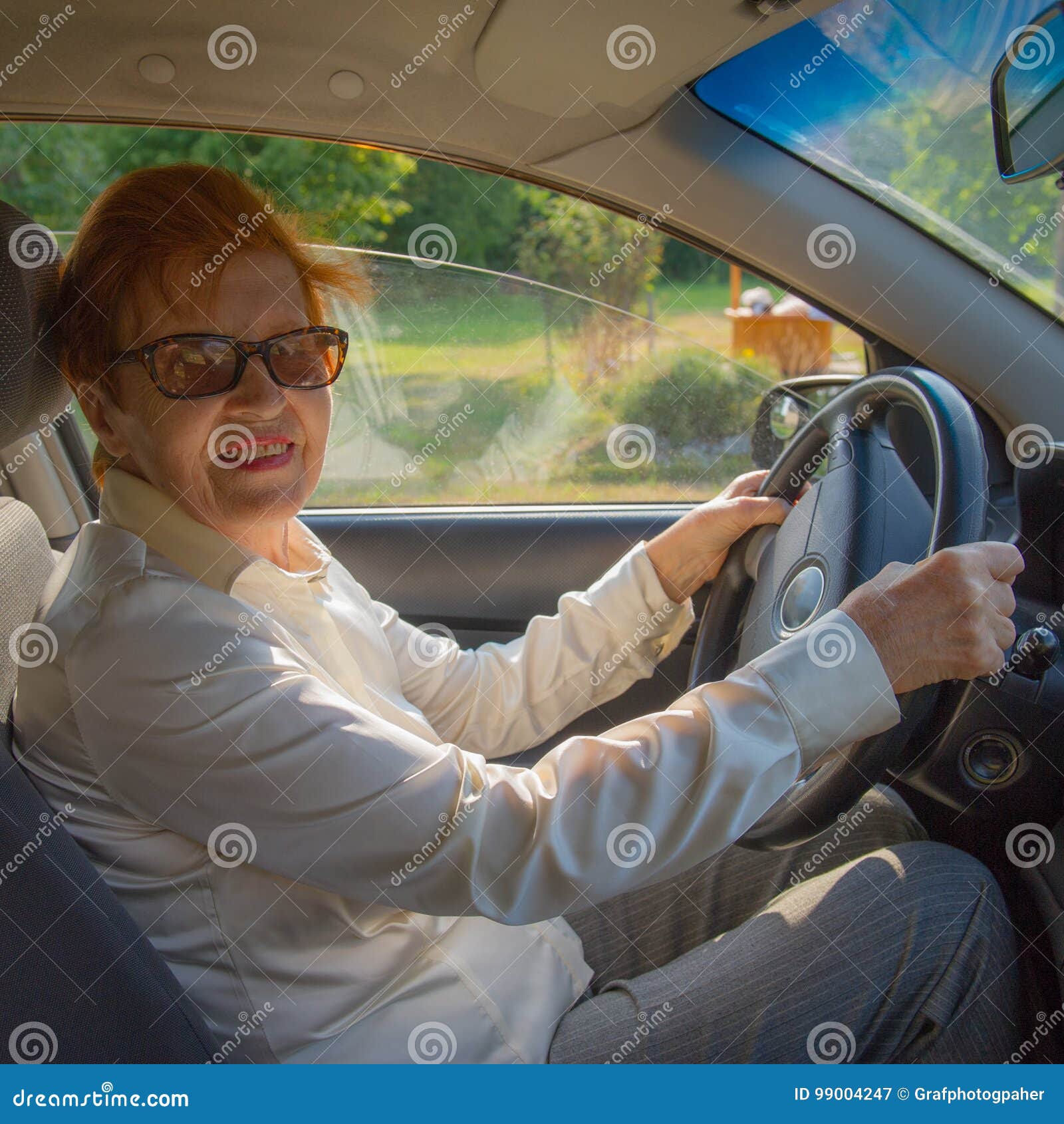 Woman in the Age of Driving a Car. Stock Image - Image of adult, female ...