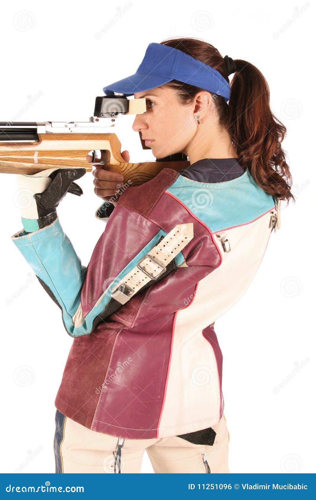 Woman Aiming a Pneumatic Air Rifle Stock Photo - Image of sight ...