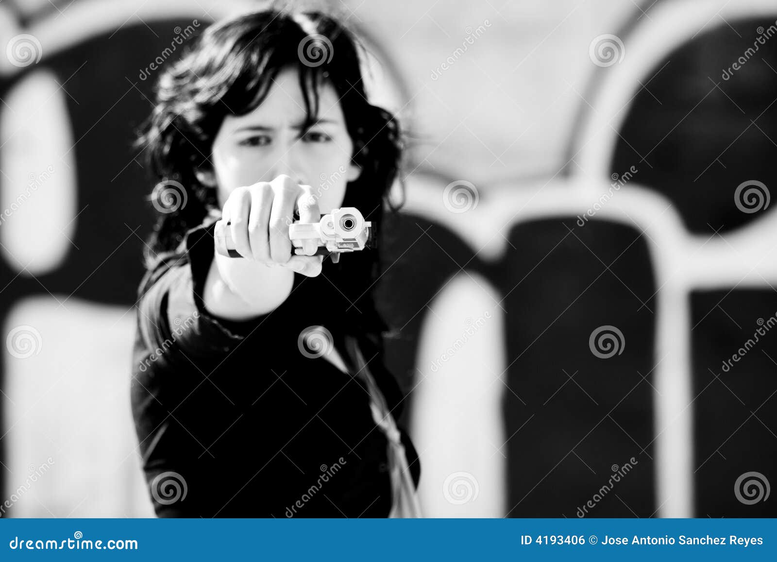 Woman aiming you stock photo. Image of focused, shoot - 4193406