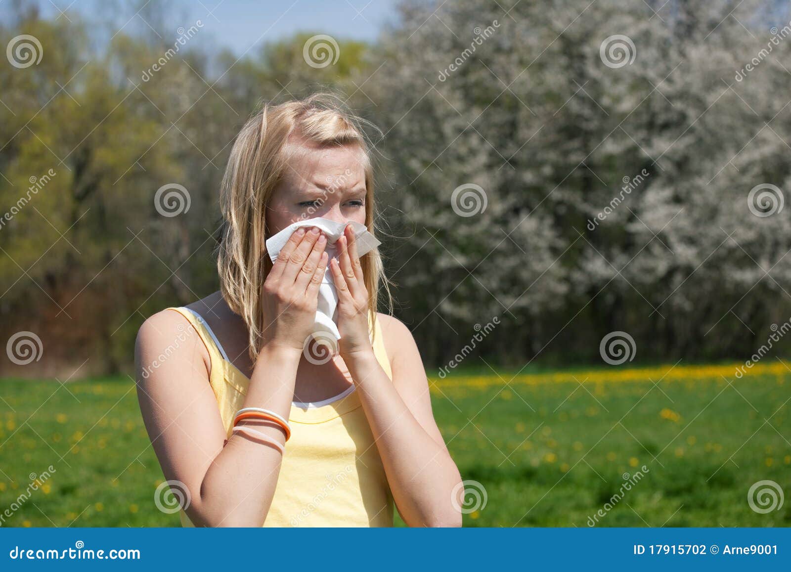 Woman with Allergy Sneezing Stock Photo - Image of woman, illness: 17915702
