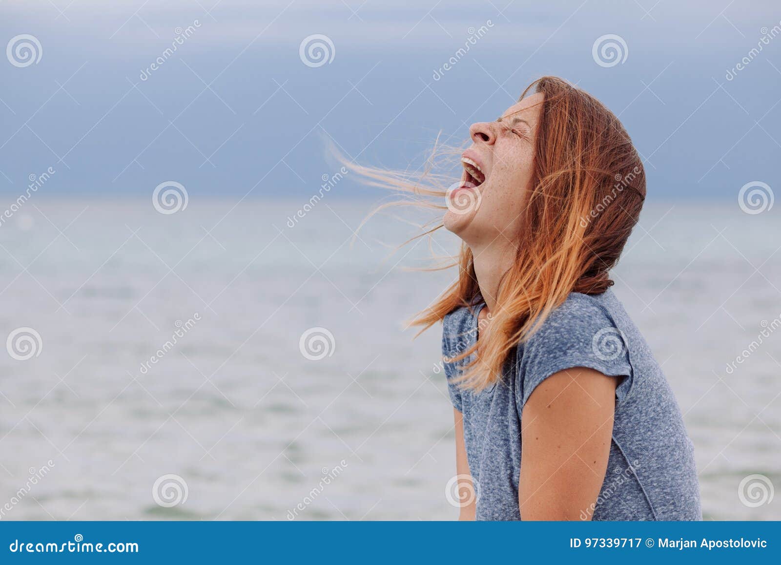 Woman Alone and Depressed Screaming Stock Image - Image of illness ...