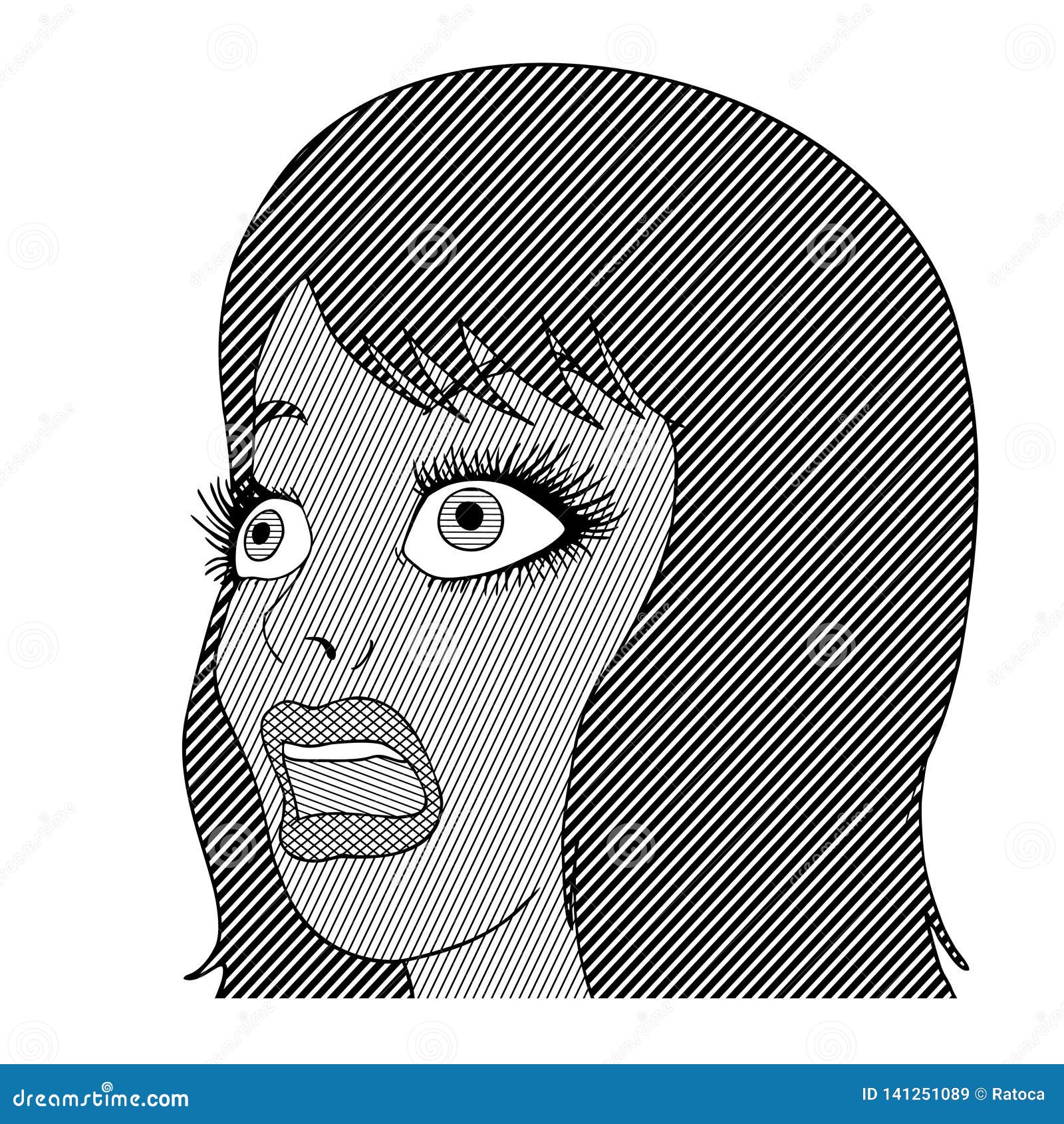 Woman with Amazing Expression Stock Vector - Illustration of comic ...